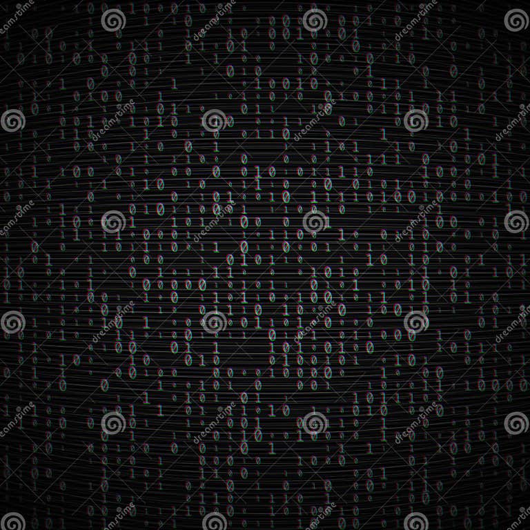 Vector Binary Code Dark Background Big Data And Programming Hacking Decryption Encryption