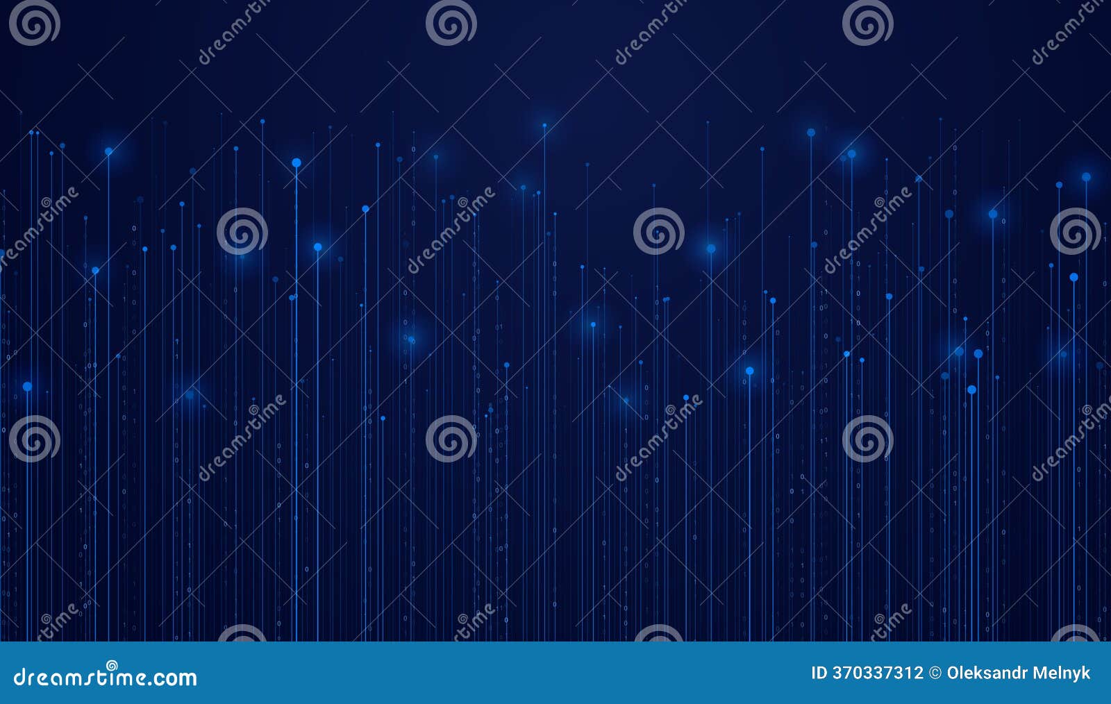 Vector Binary Code Background Transparency Effect Digits Stripes