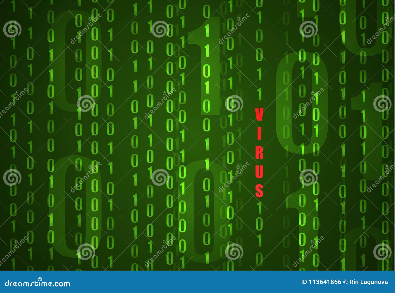 Vector Binary Code Dark Background Big Data And Programming Hacking Decryption Encryption
