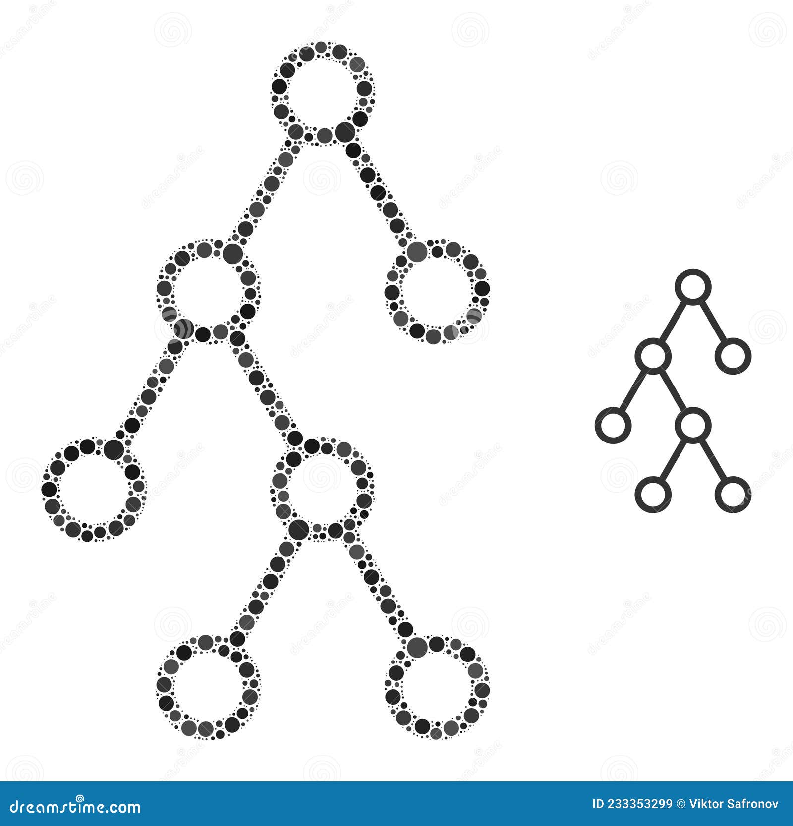 Vector Binary Hierarchy Collage of Small Circles Stock Vector ...