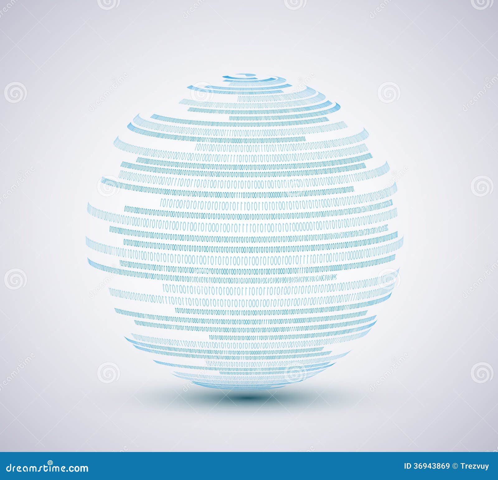Vector Binary Sphere Background. Stock Illustration - Illustration of ...