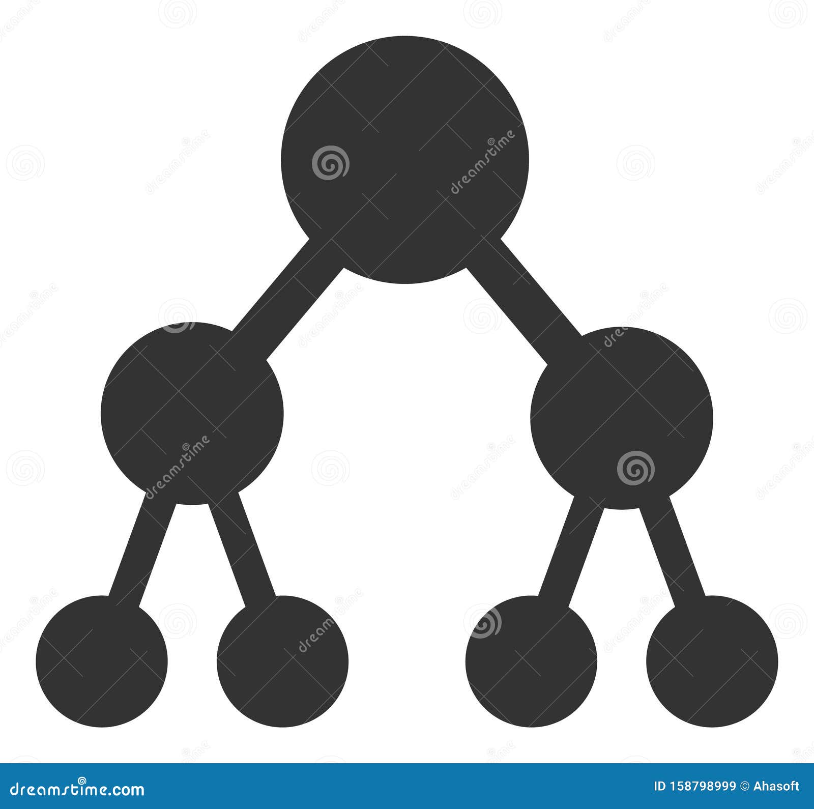 Vector Flat Binary Tree Icon Stock Vector - Illustration of growth ...