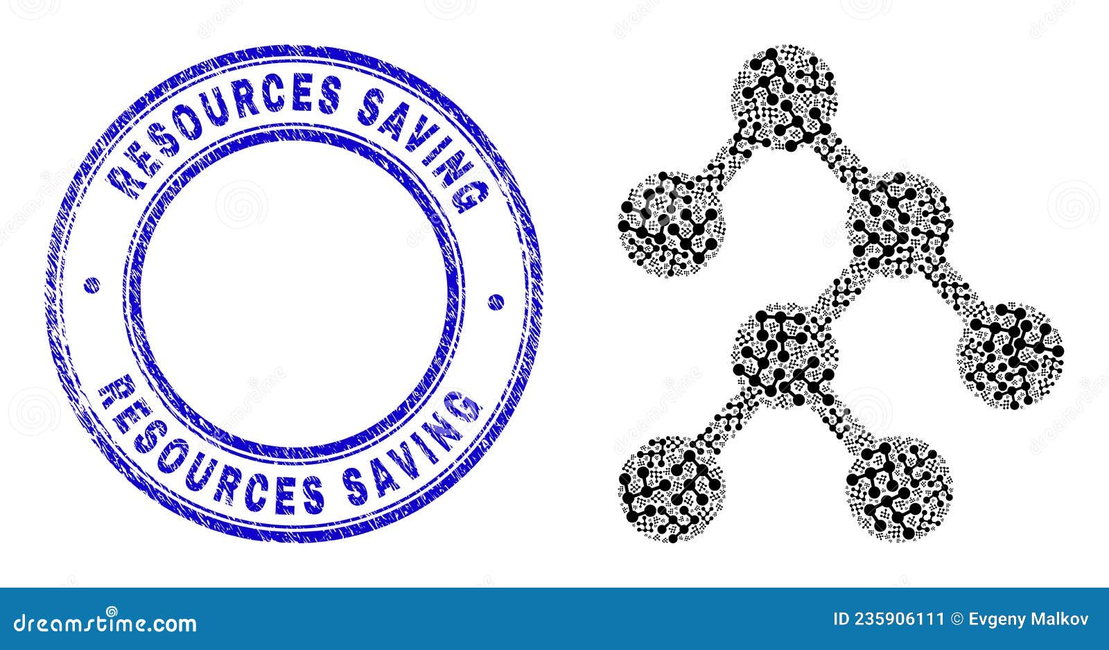 Grunge Resources Saving Badge and Binary Tree Recursion Mosaic of Self ...