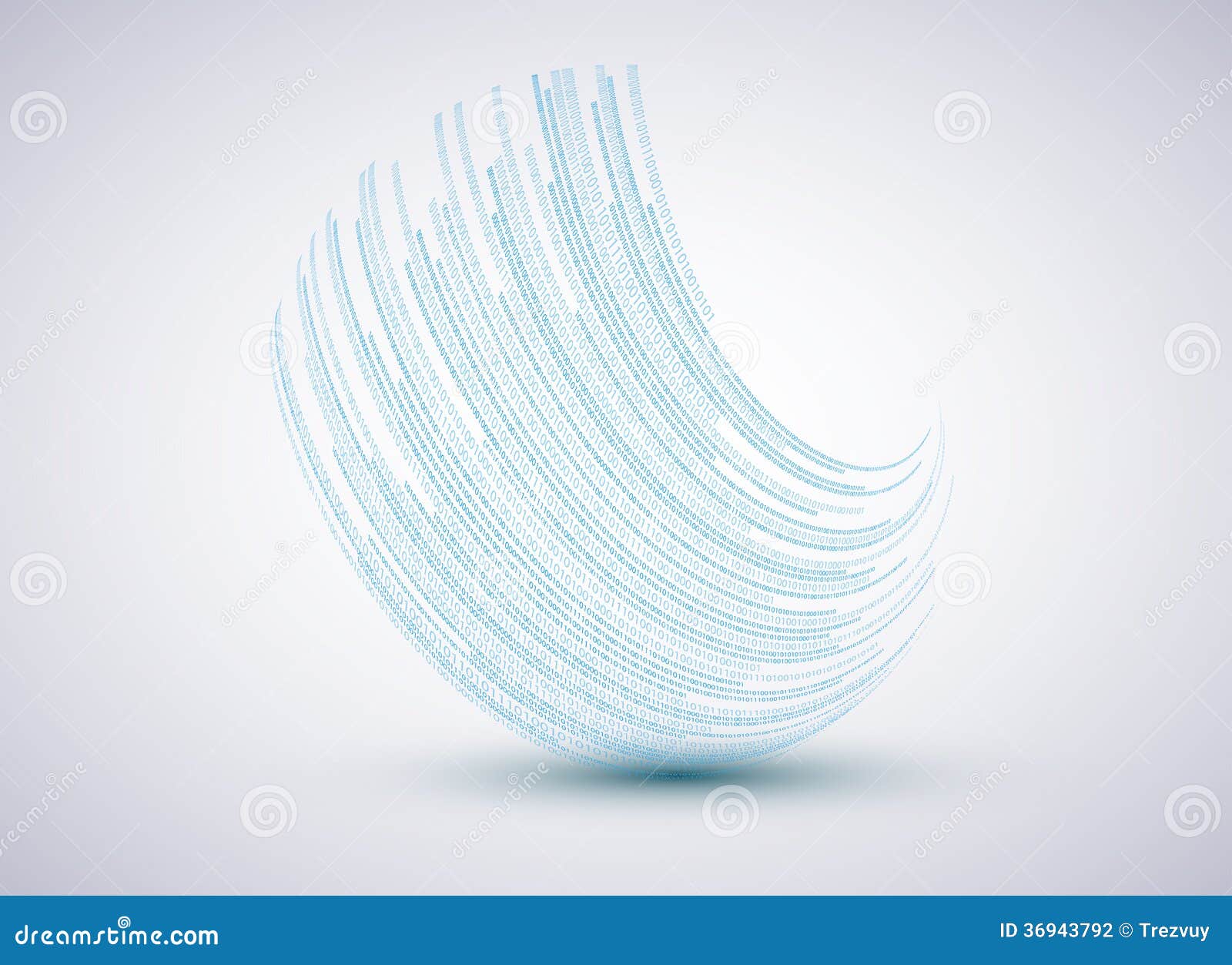 Vector Binary Wave Background. Eps10 Illustration Stock Illustration ...