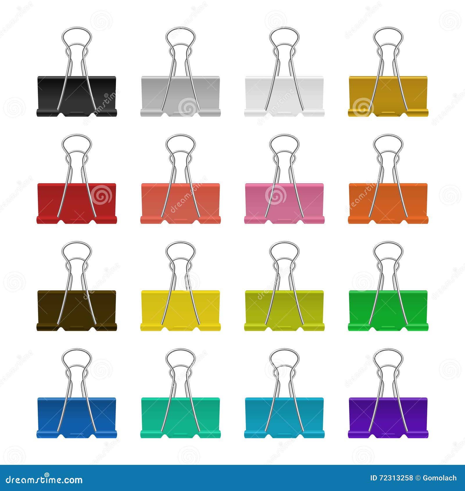 Vector Binder Clips | CartoonDealer.com #72322205