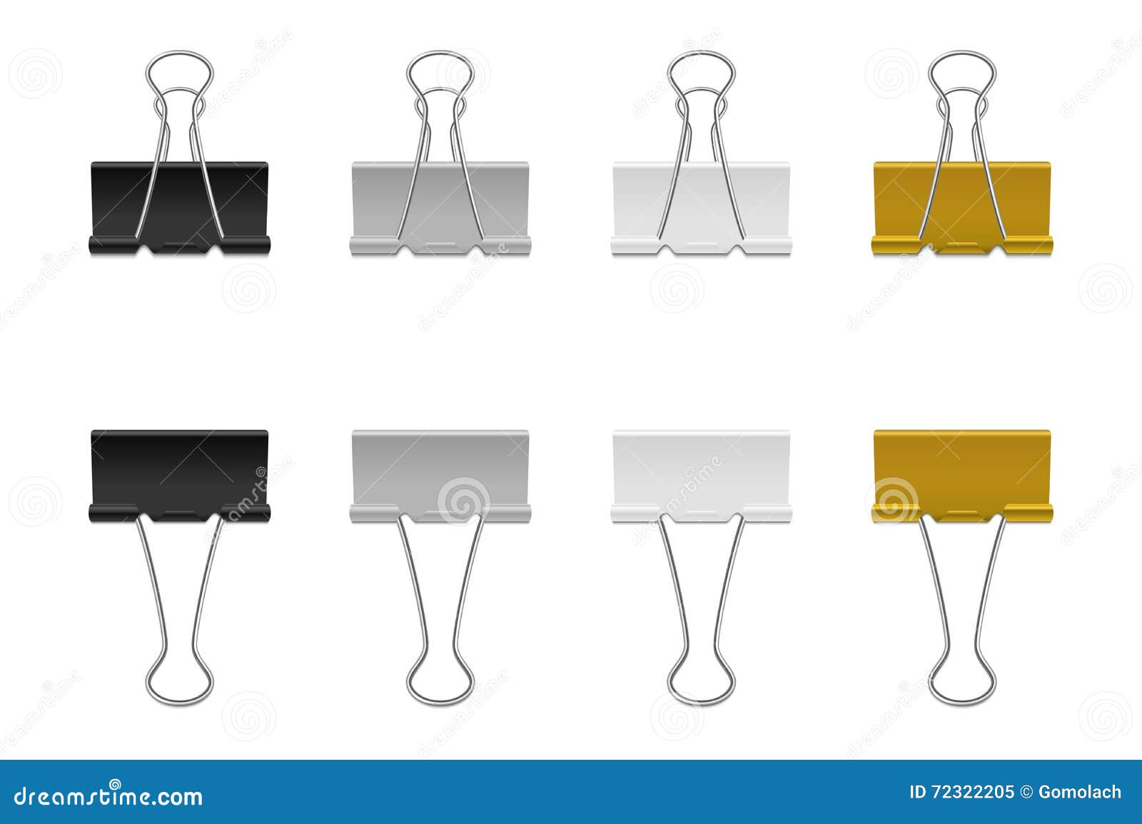 Vector binder clips stock vector. Illustration of bankers - 72322205