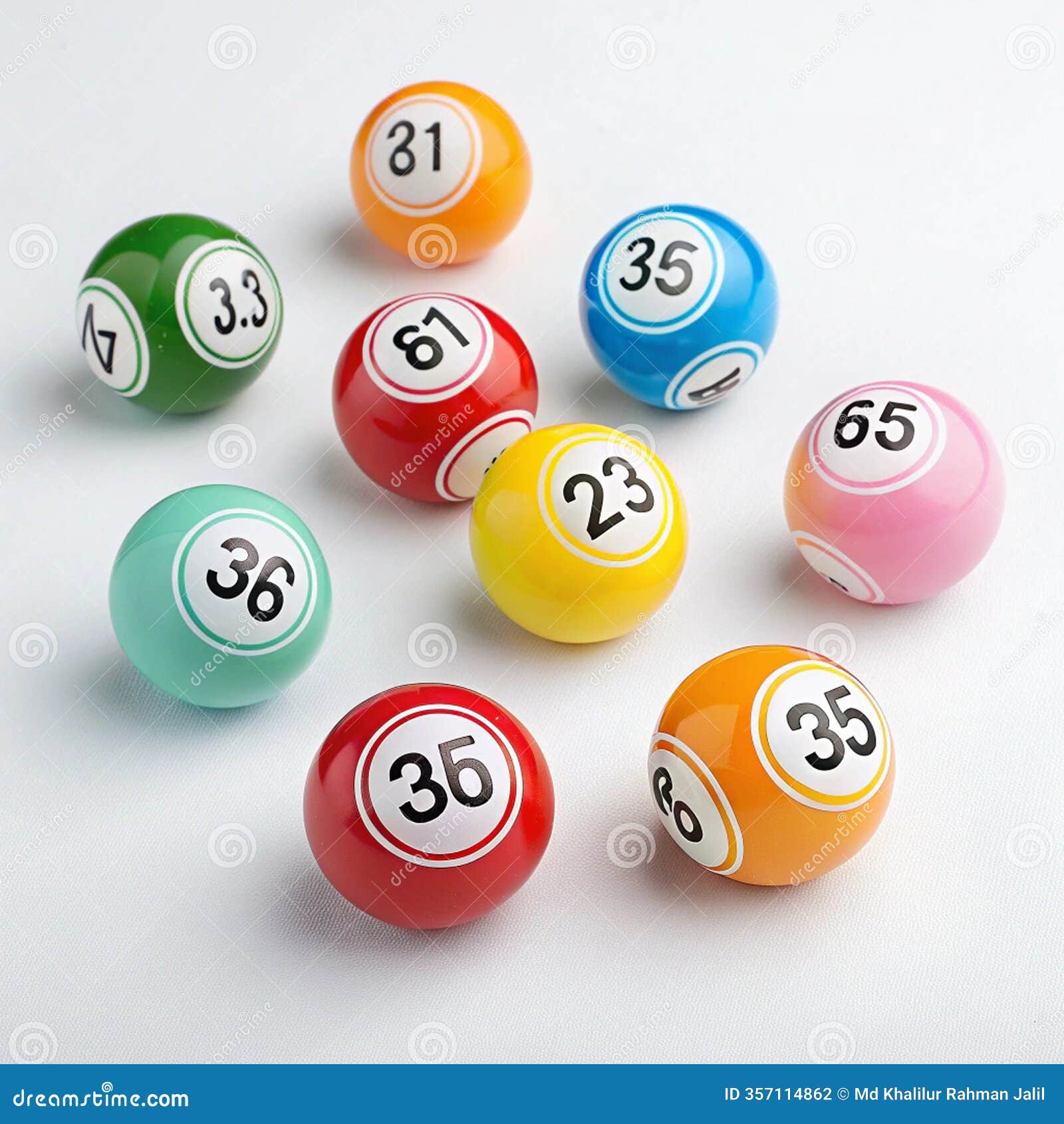 Vector Bingo Lottery Number Balls Set Stock Illustration - Illustration ...