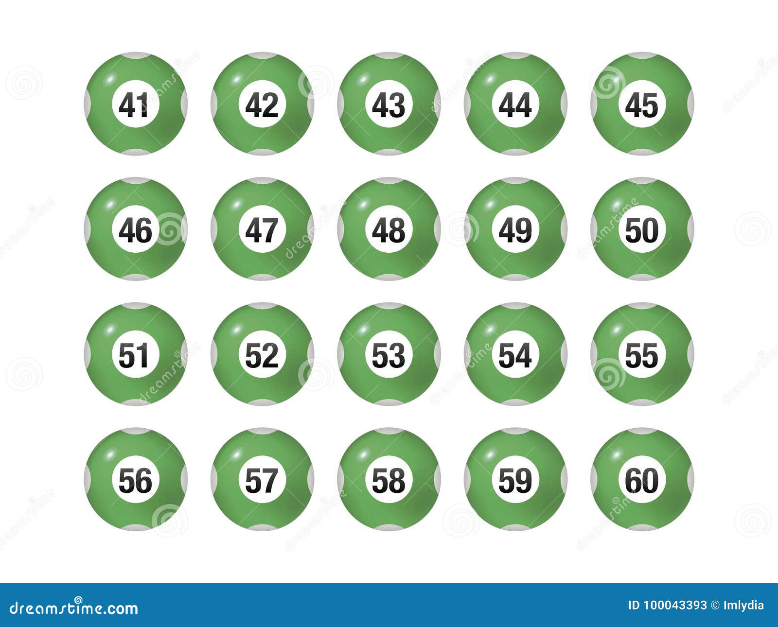 Vector Bingo / Lottery Number Balls Set Stock Vector - Illustration of ...