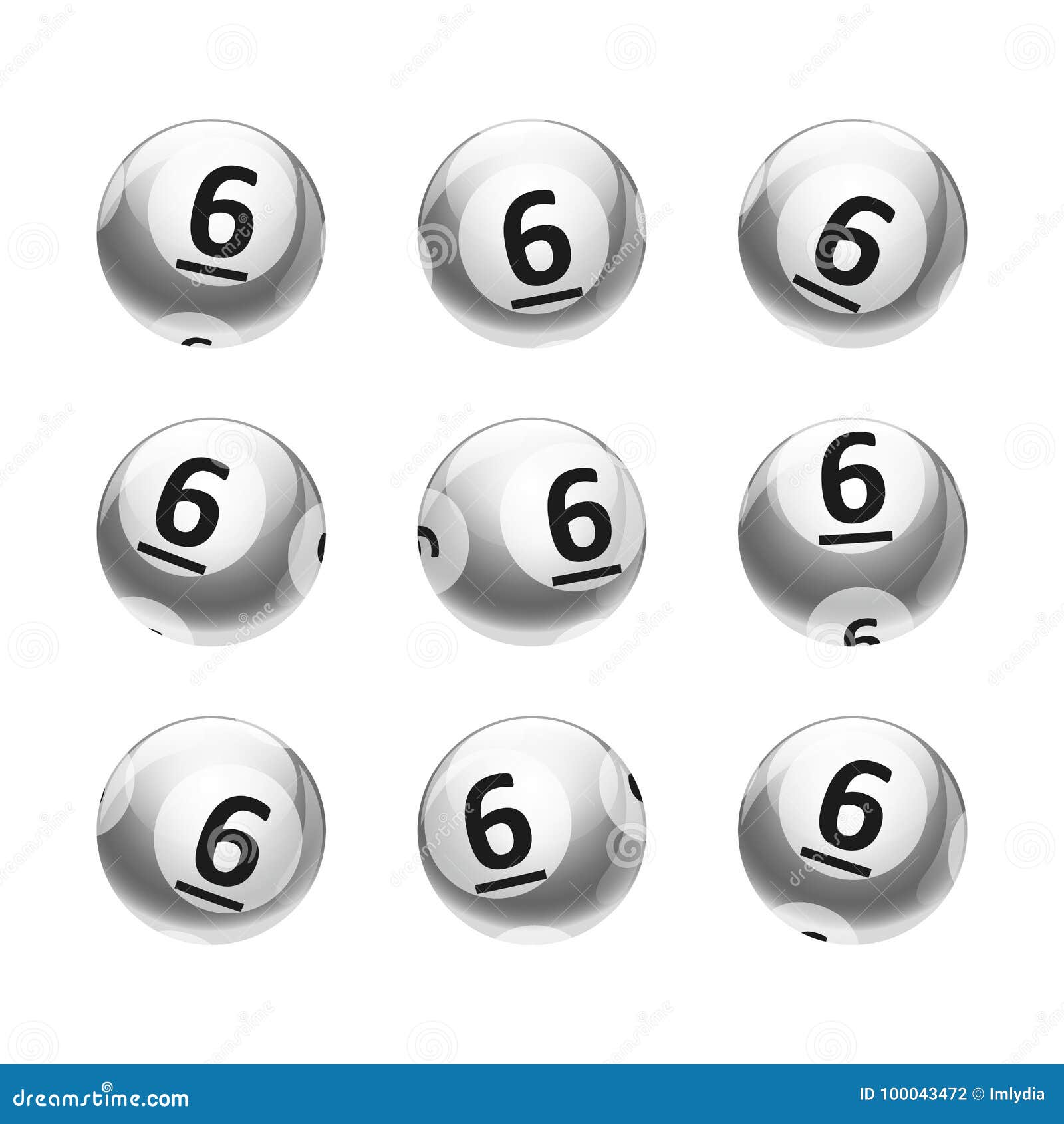 Vector Bingo / Lottery Number Balls Set Stock Vector - Illustration of ...
