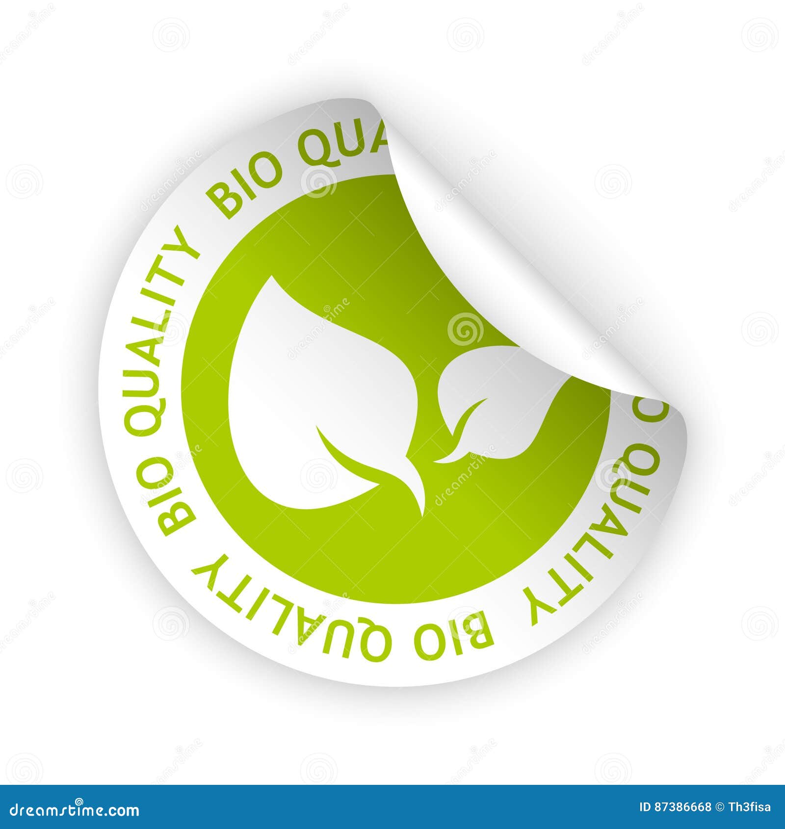 Vector Bio Quality Bent Sticker Stock Vector - Illustration of label ...