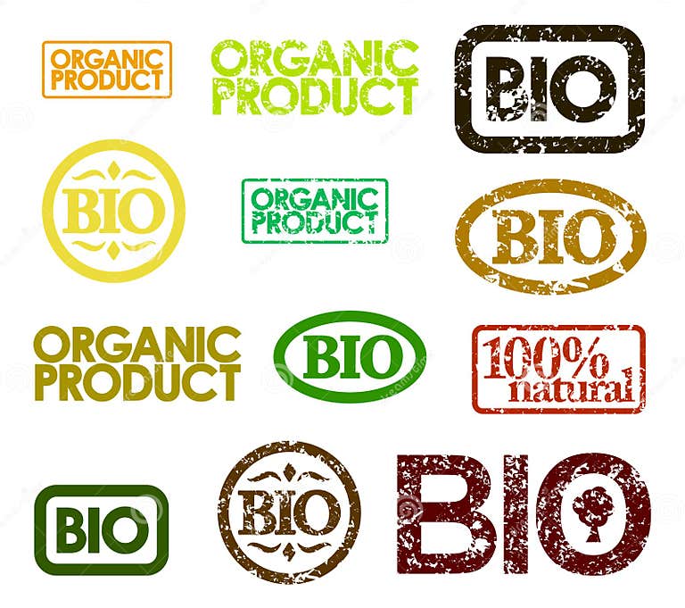 Vector bio stamps stock vector. Illustration of mark - 11388184