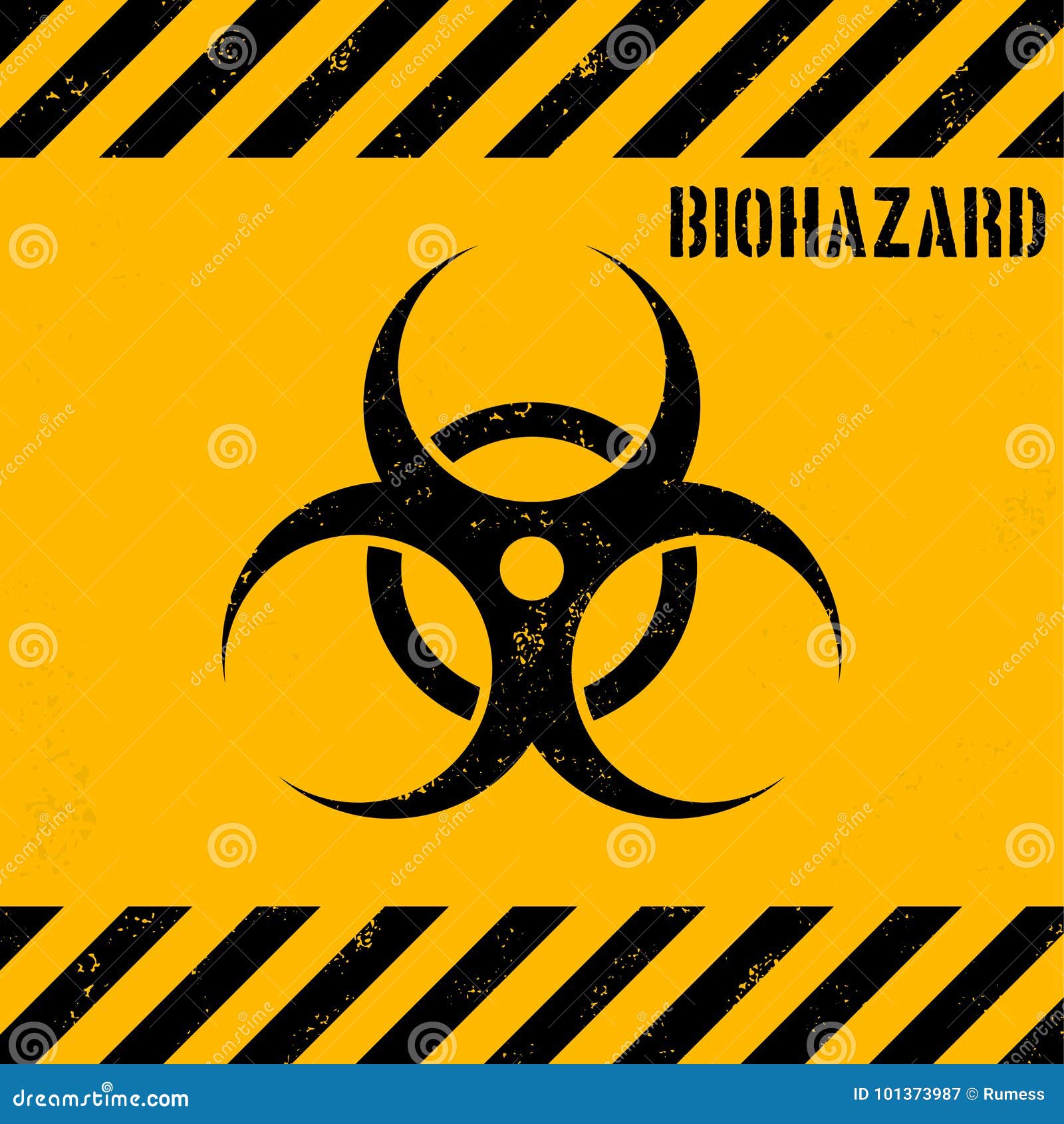 Biohazard Background, Striped Warning Tape Cartoon Vector ...