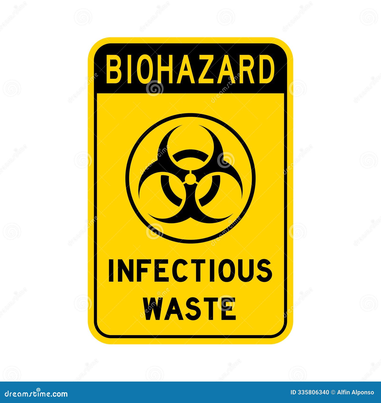 Vector Biohazard Infectious Waste Sign Stock Illustration ...