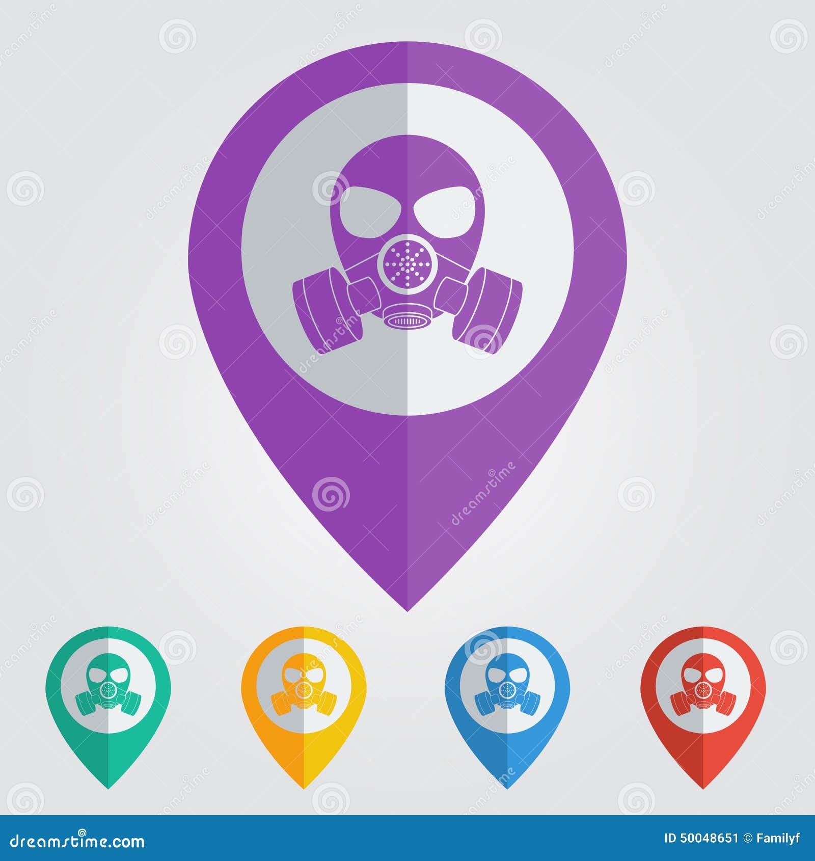 Vector Biohazard Mask Sign in Pin Stock Vector - Illustration of point ...