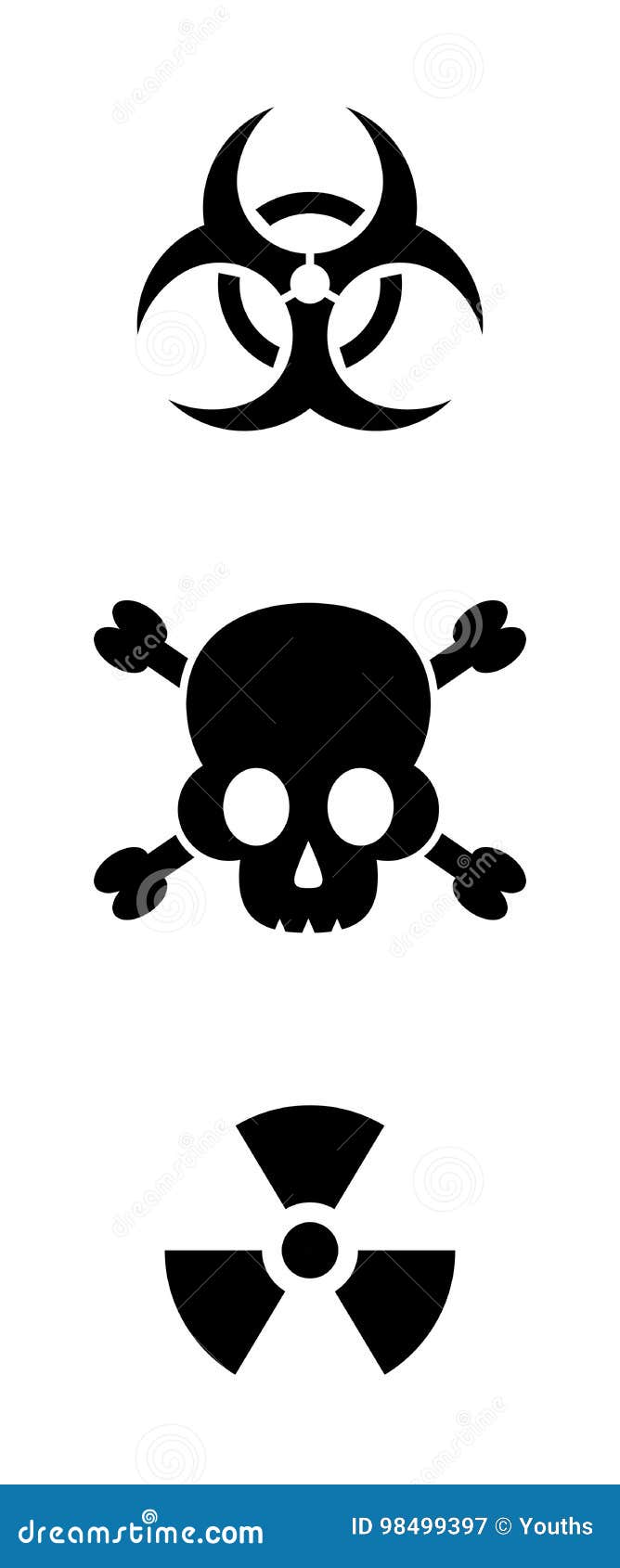 Vector Biohazard and Radioactive Warning Signs Stock Vector ...