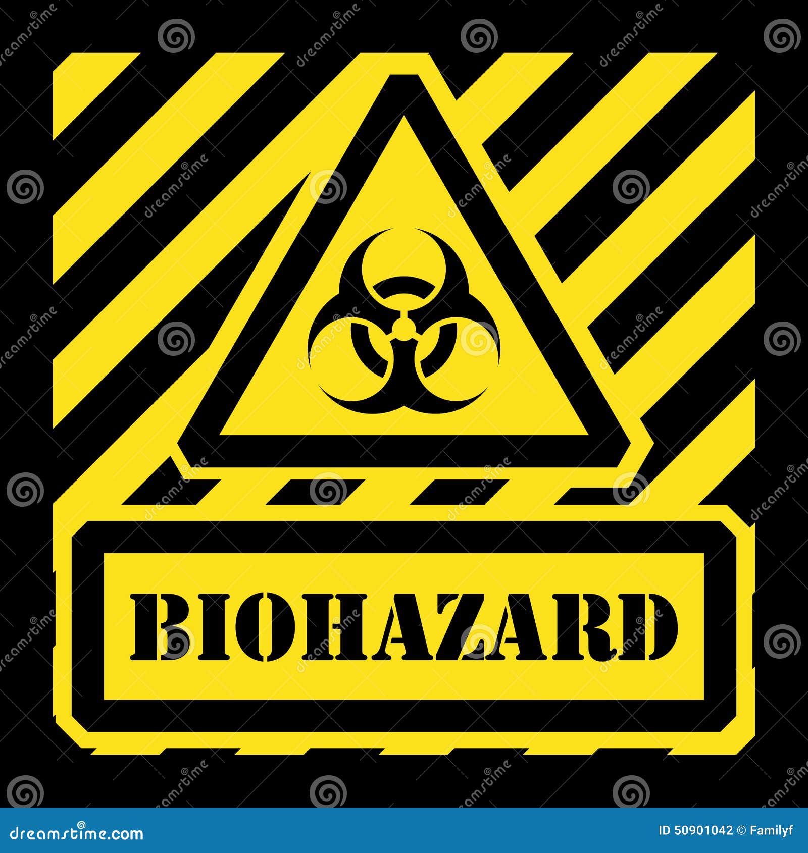 Vector Biohazard Sign Yellow and Black Stock Vector - Illustration of ...