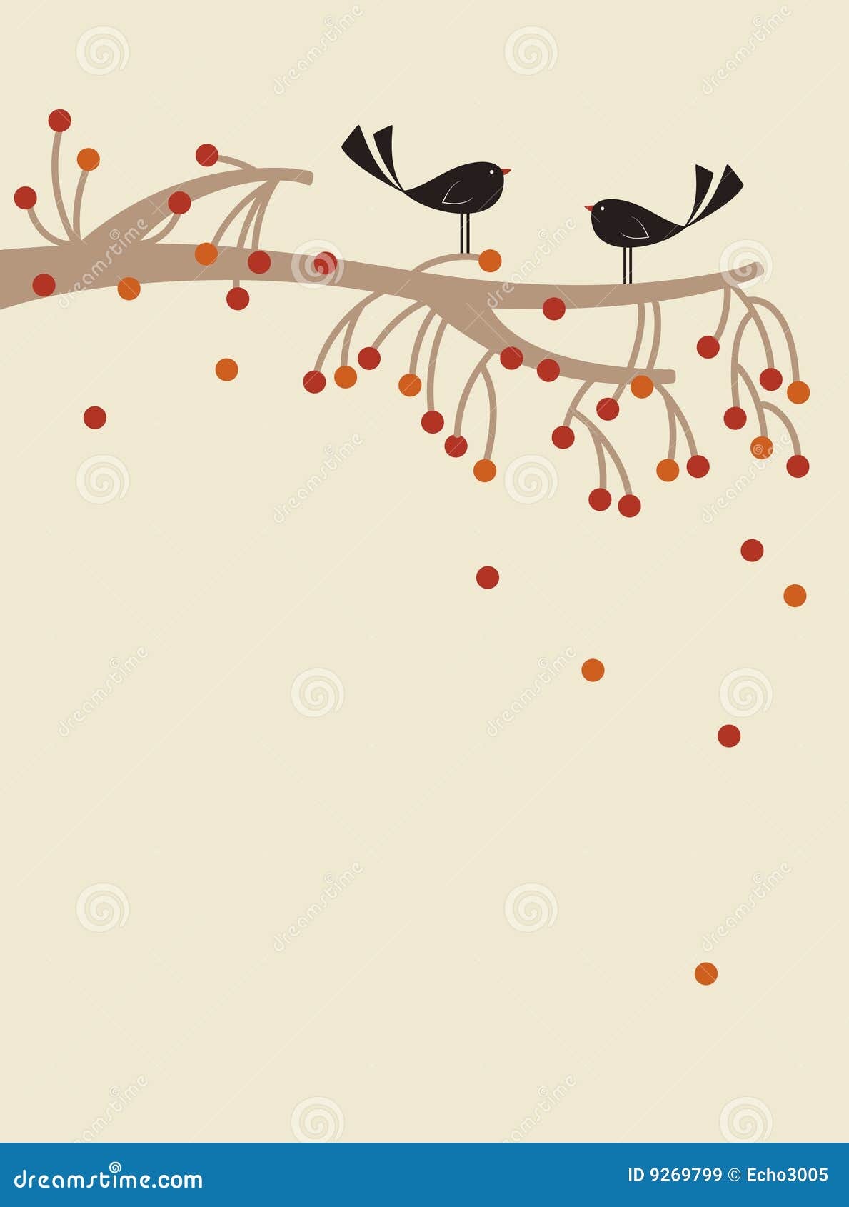 Vector bird and tree stock vector. Illustration of children - 9269799