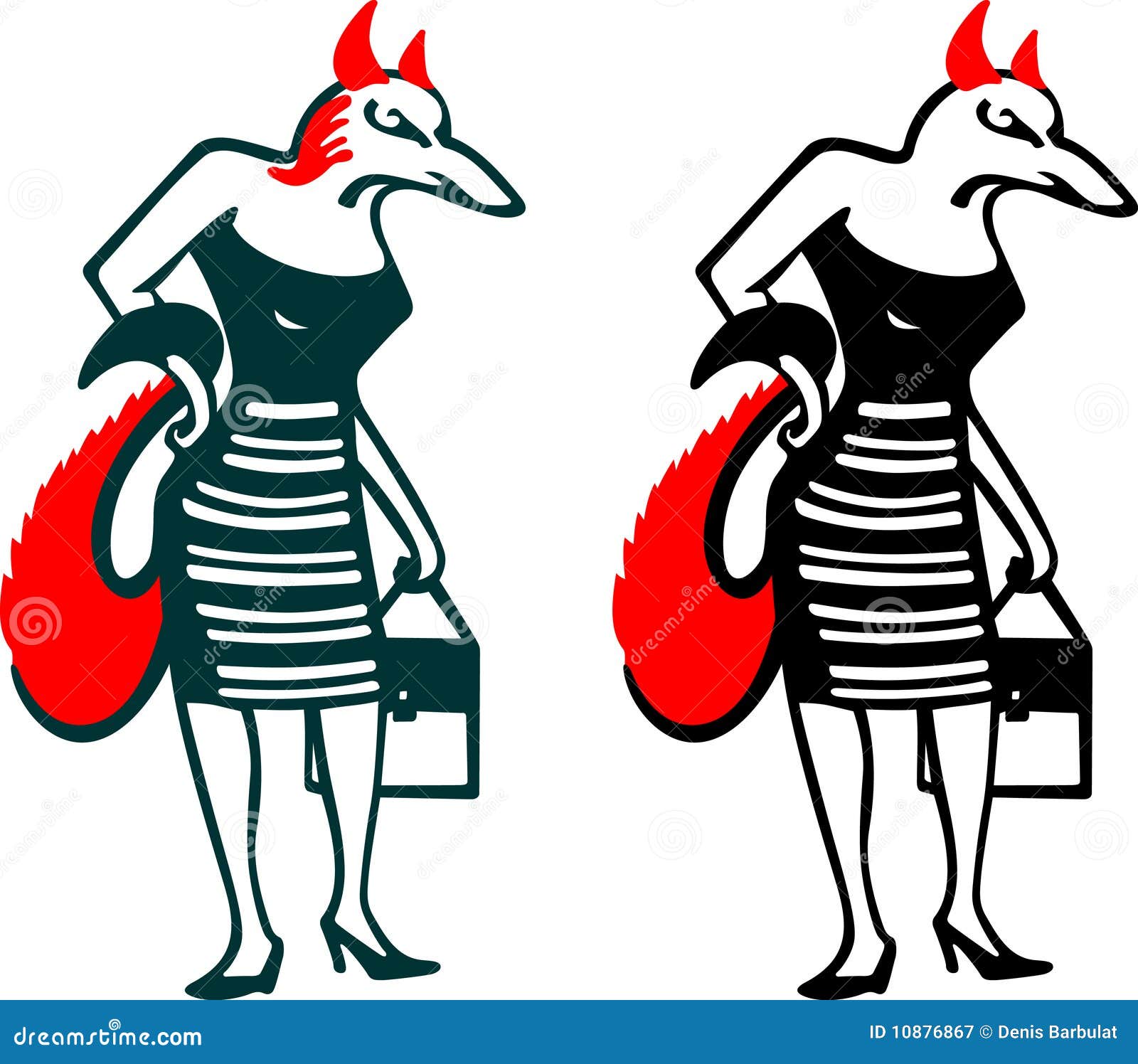 Vector Bird Woman. stock vector. Illustration of tail - 10876867