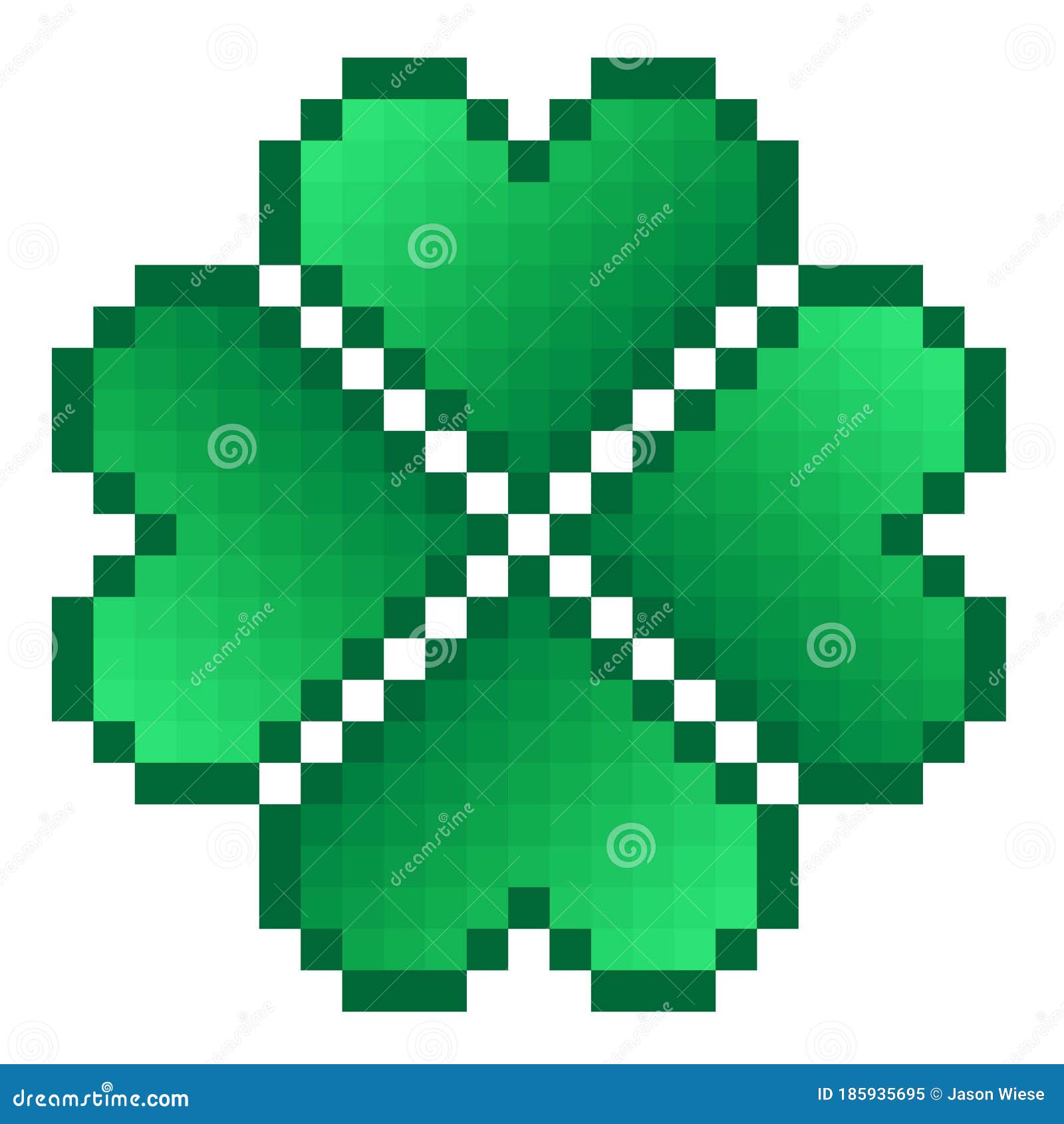 Vector 8 Bit Four Leaf Clover Stock Vector - Illustration of icon ...