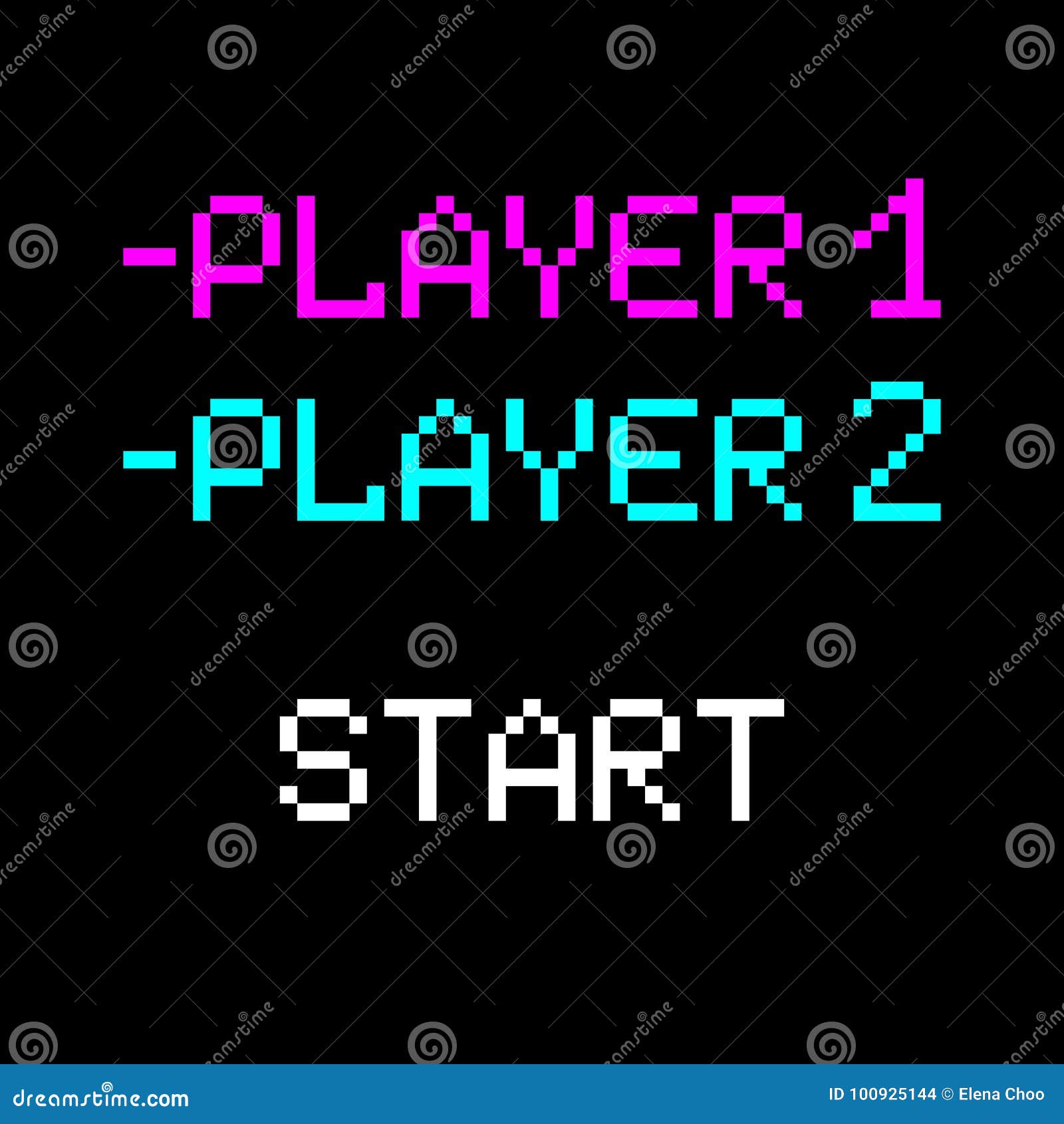 Vector 8 bit Player stock vector. Illustration of data - 100925144