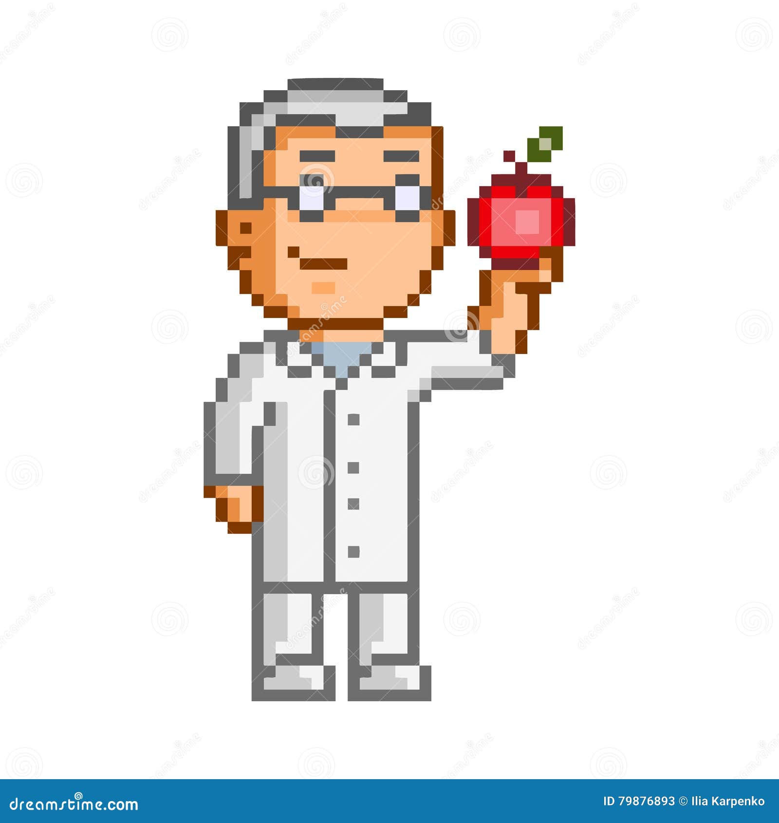 Vector 8-bit Pixel Art Scientist Royalty-Free Stock Photo ...