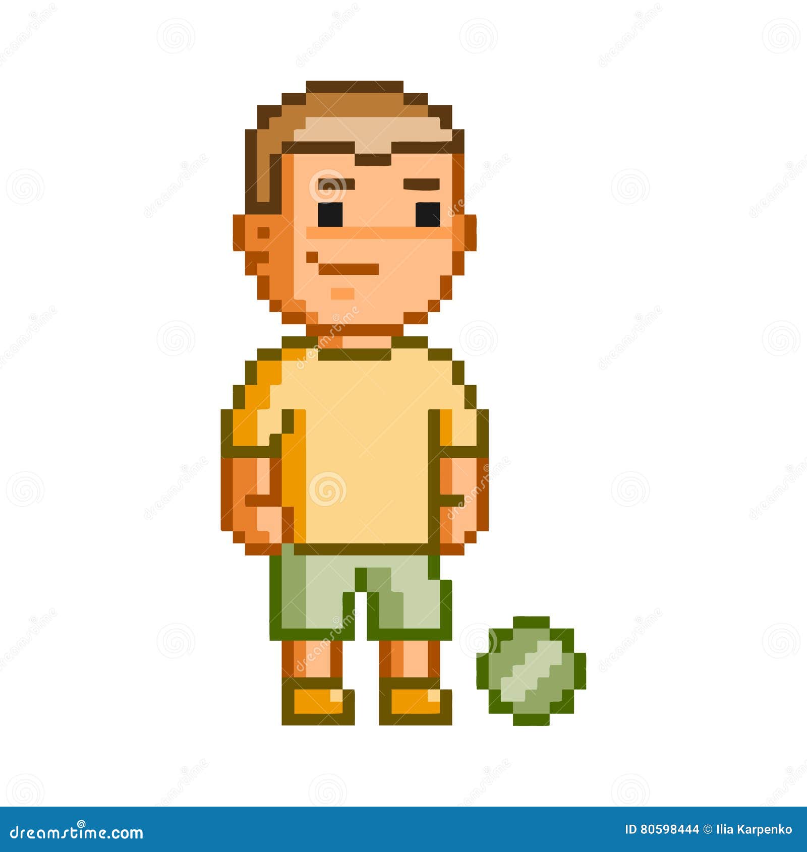 Vector 8-bit Pixel Art Soccer Player Stock Illustration - Illustration ...