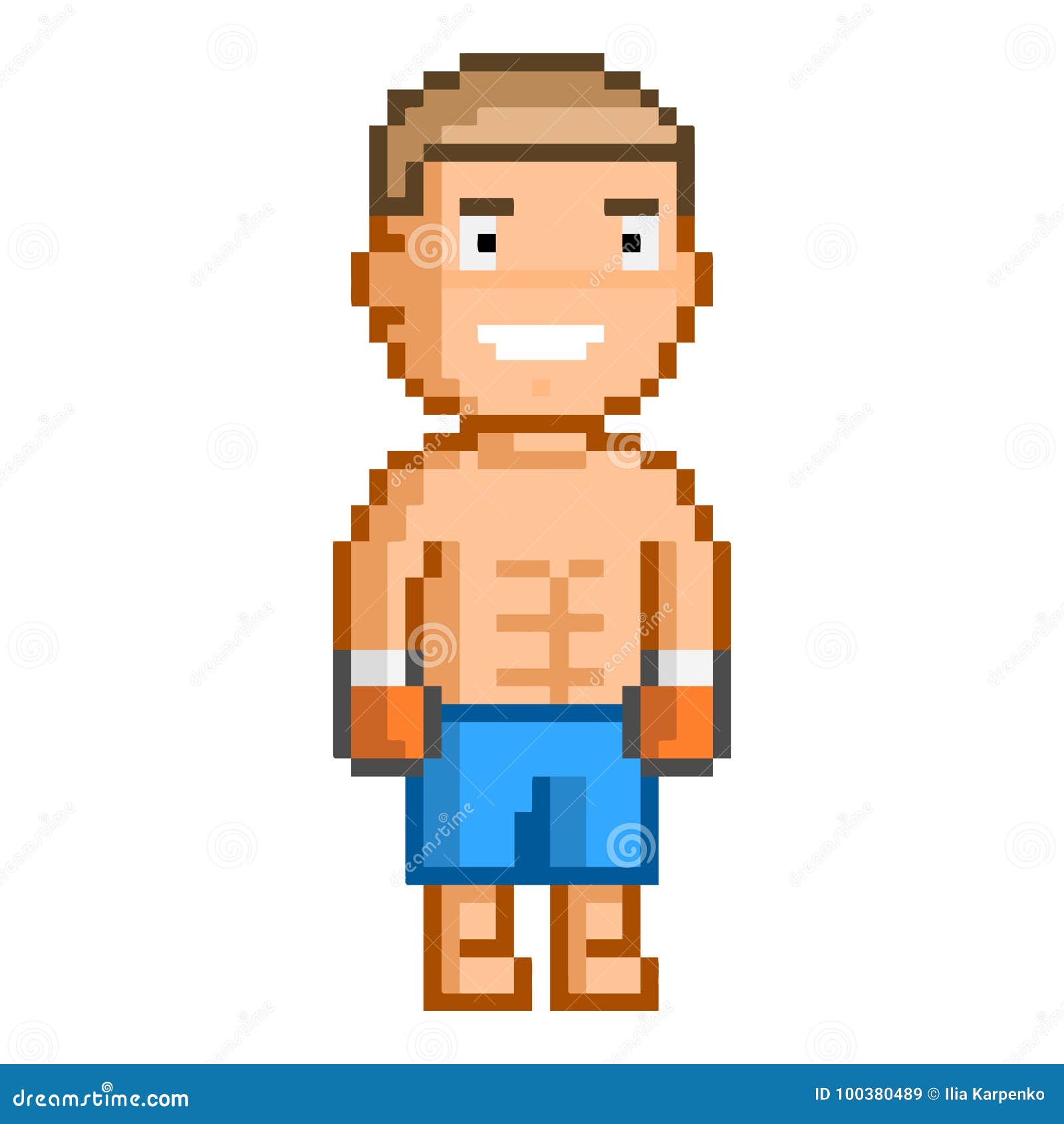 Pixel Boxer: Photorealistic 3d 8 Bit Cartoon Character In Boxing Action ...
