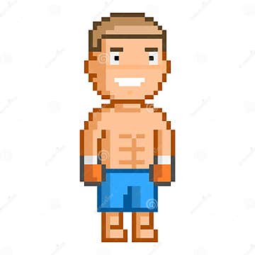 Vector Pixel Boxer for Games and Design Stock Illustration ...