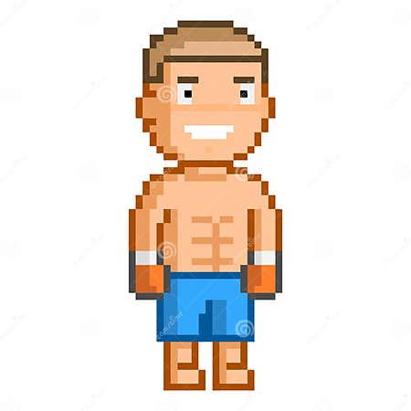 Vector Pixel Boxer for Games and Design Stock Illustration ...