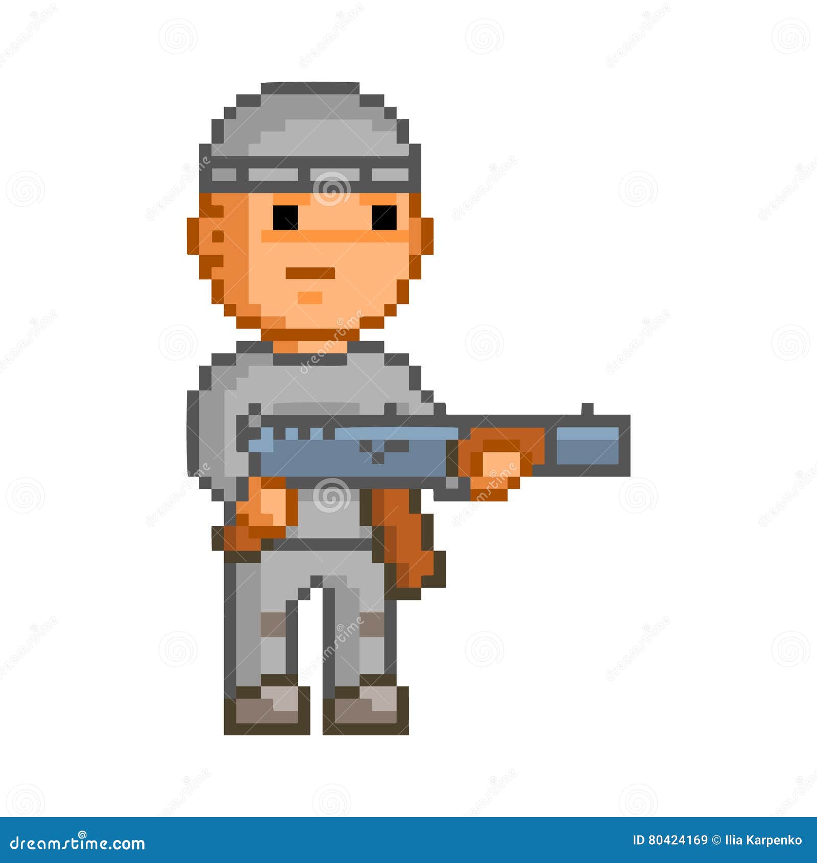 Vector 8 Bit Pixel Hero for Game Stock Vector - Illustration of avatar ...