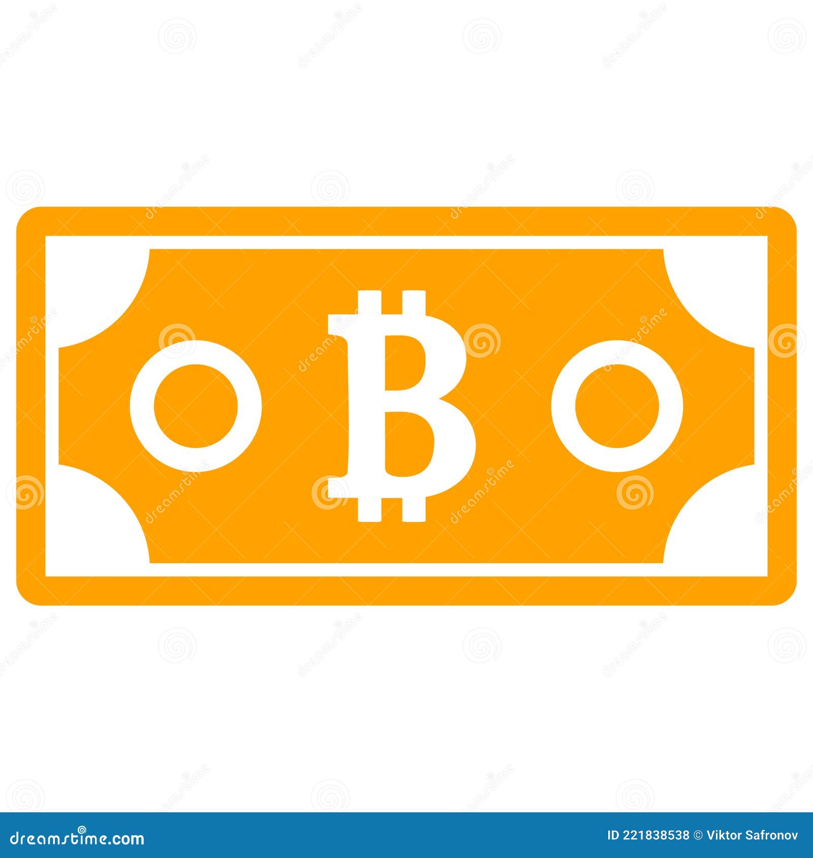 Vector Bitcoin Bill Flat Icon Illustration Stock Vector - Illustration ...