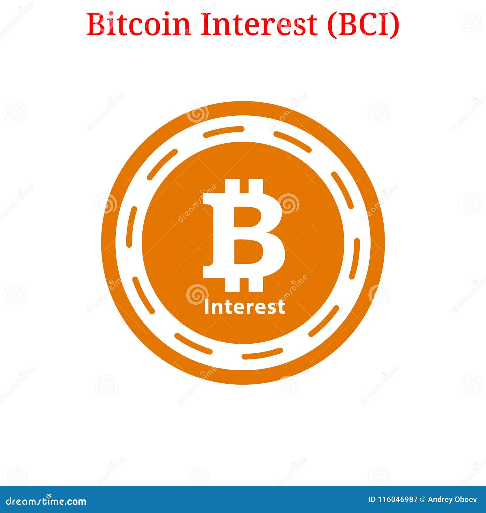 Vector Bitcoin Interest BCI Logo Stock Vector - Illustration of coin ...