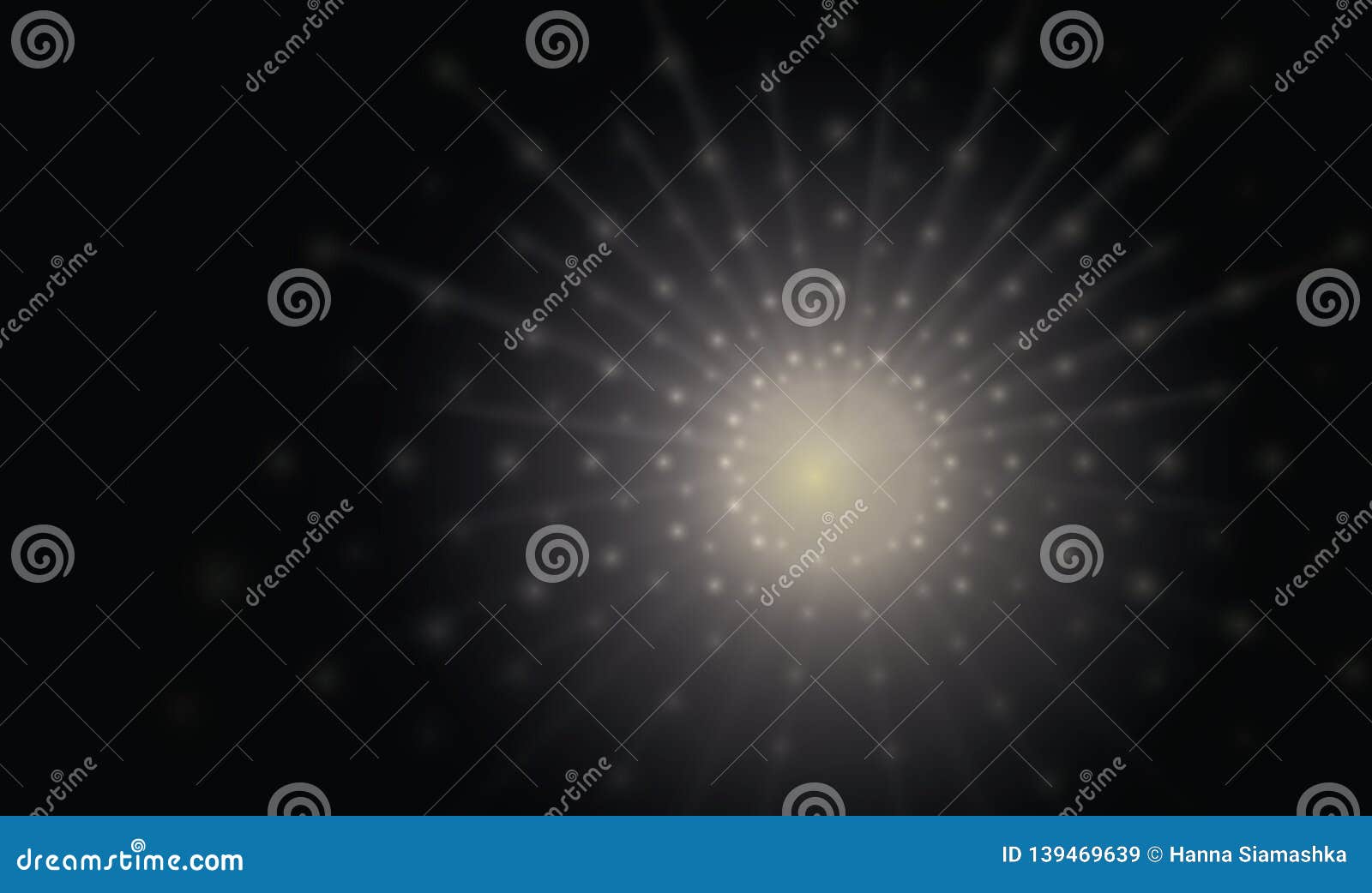 Vector Black Abstract Background with Golden Rays. Stock Vector ...
