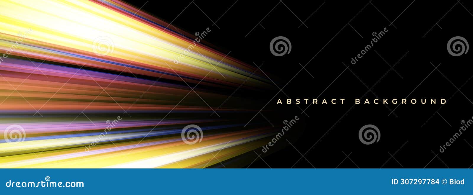 Vector Black Abstract Wide Background with Multicolored Glowing High ...