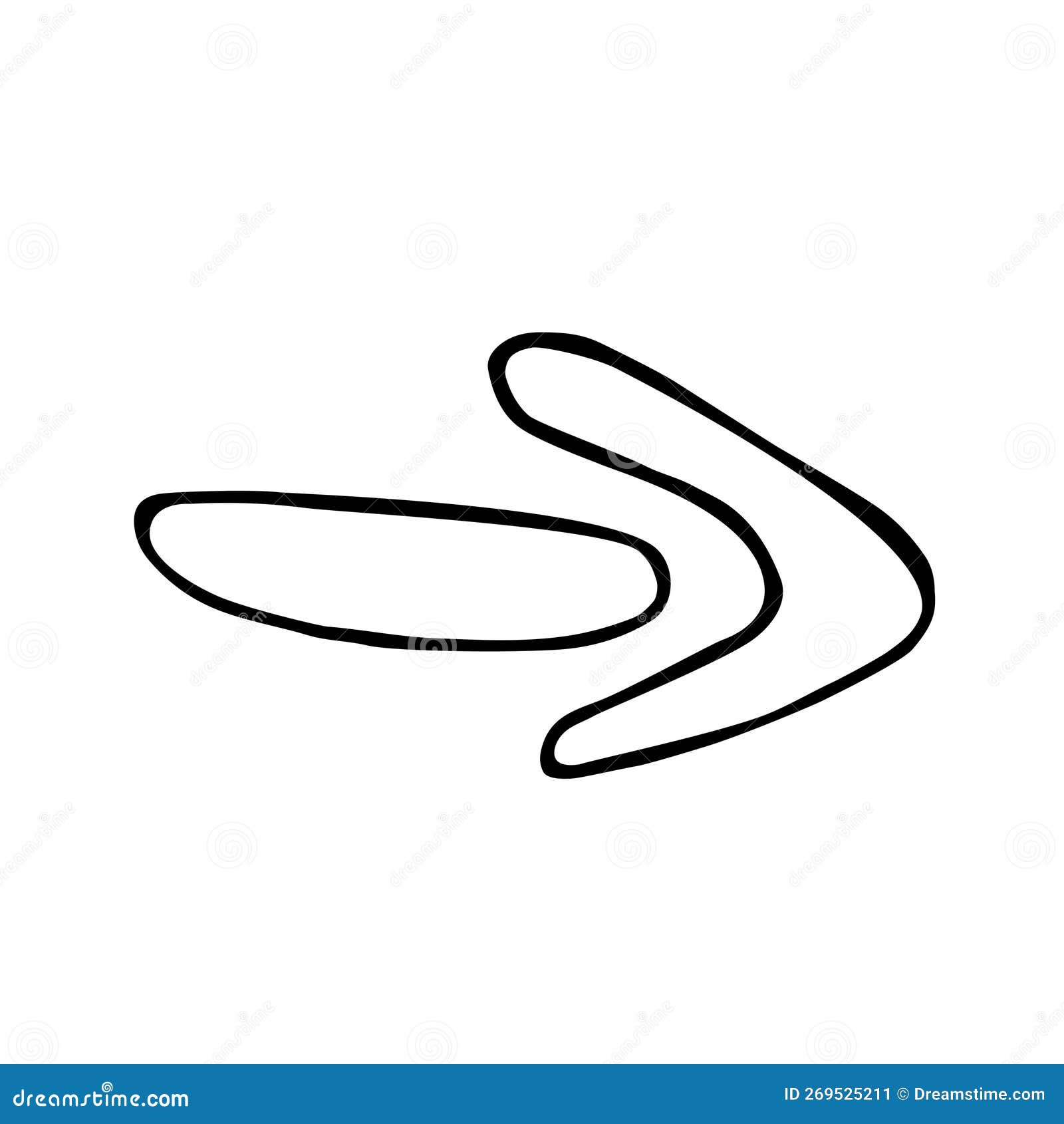 Vector Black Arrow Doodle Style Isolated on White Background Stock ...