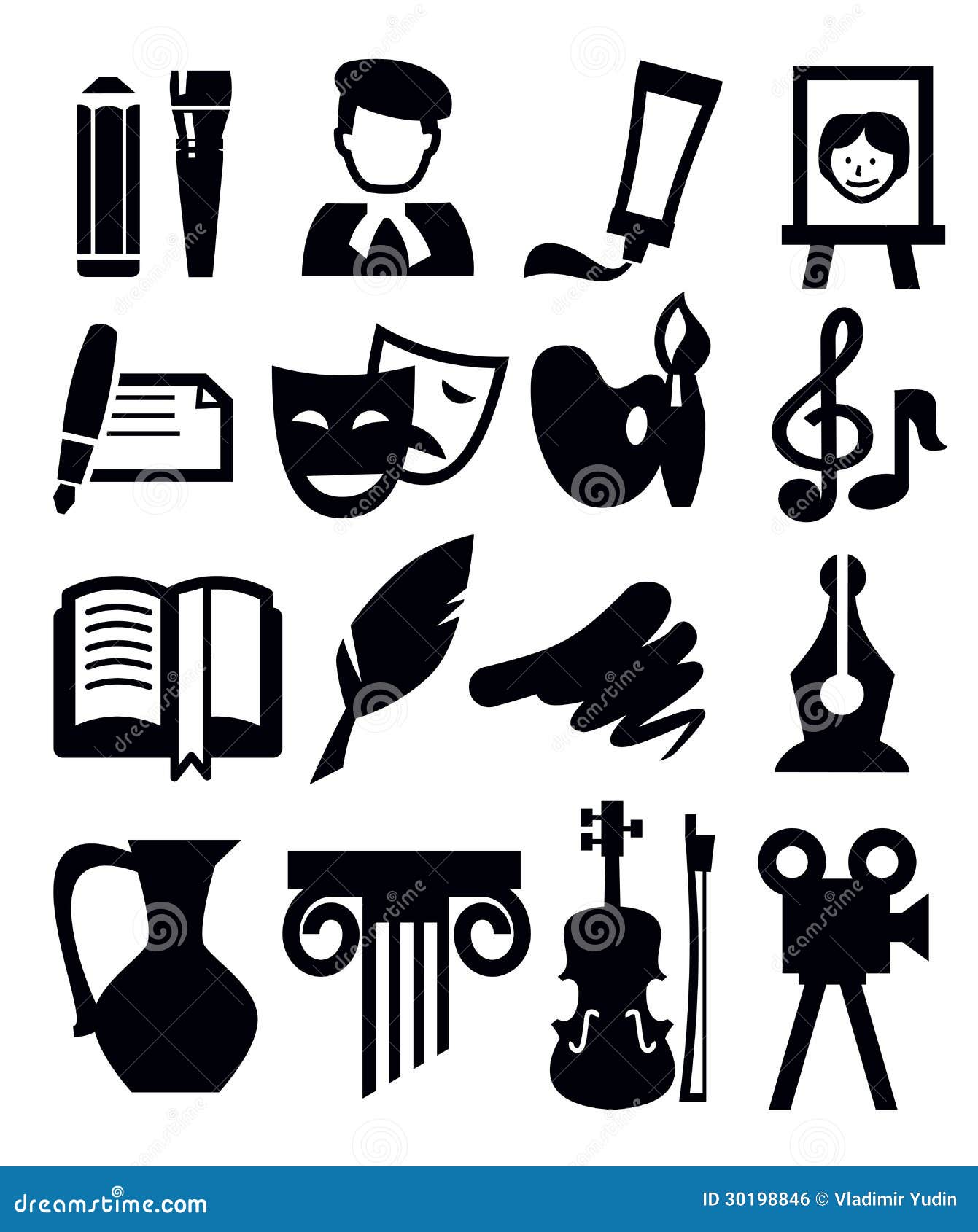 Arts icon stock vector. Illustration of film, pillar - 30198846