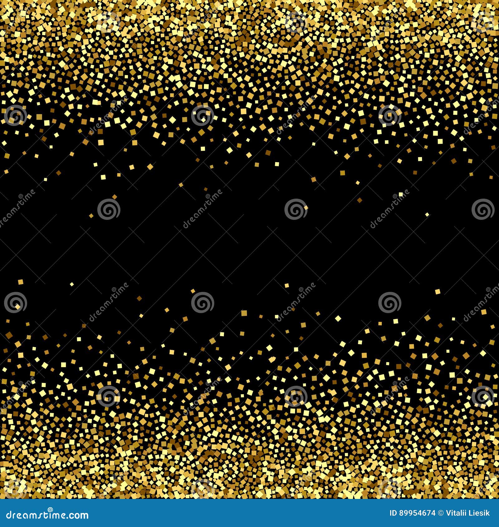 Vector Black Background with Gold Glitter Sparkle Stock Vector ...