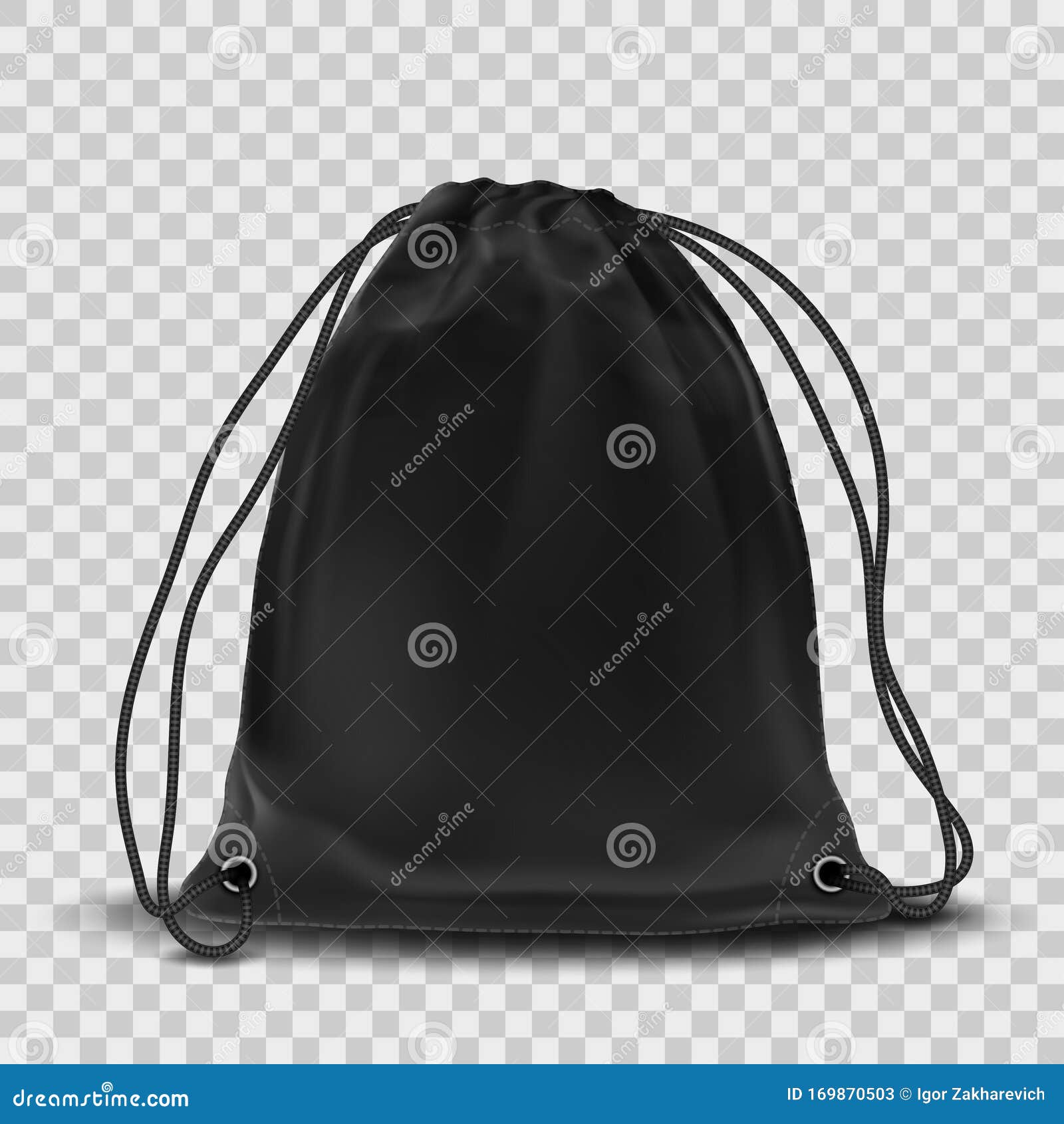 Vector black backpack stock vector. Illustration of gray - 169870503