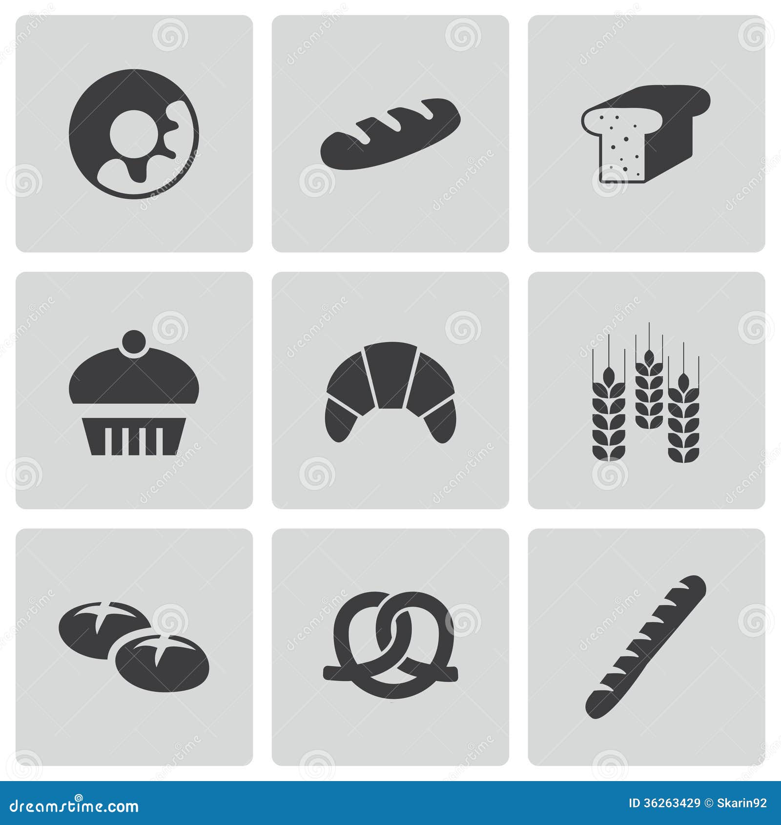 Bakery Icons Royalty-Free Cartoon | CartoonDealer.com #72474365