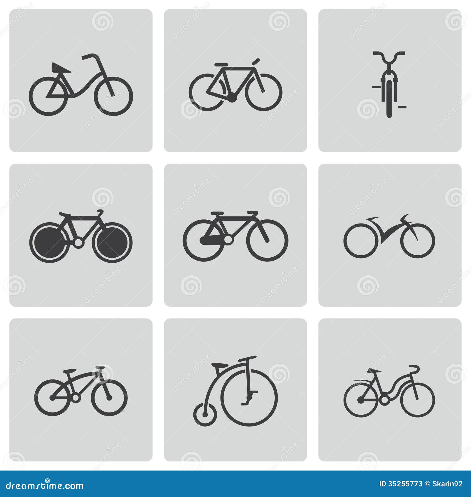 Bicycle Icons On World Map. Cartoon Vector | CartoonDealer.com #58544781