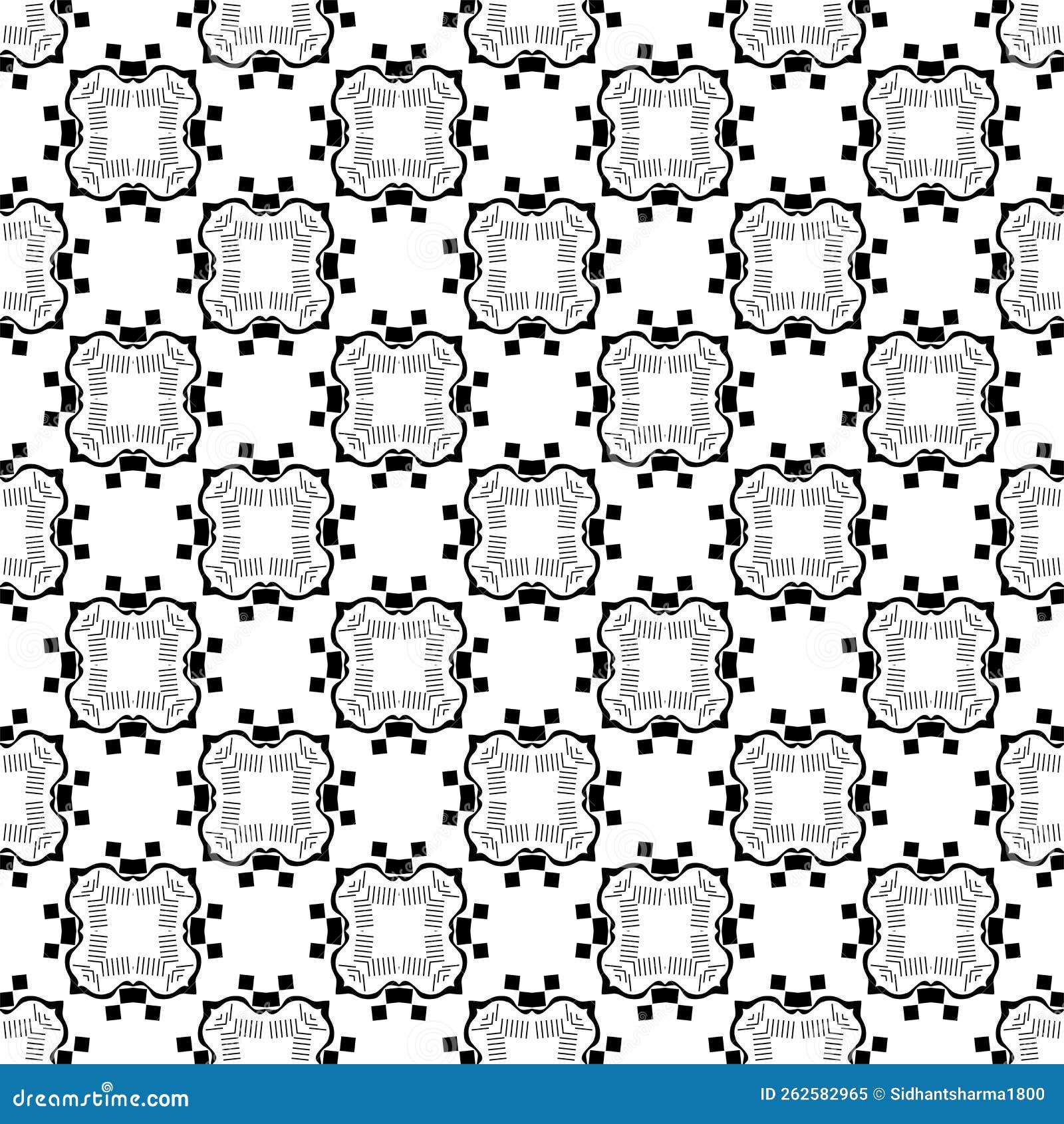 Vector Black Black Repeated Design on White Background Vector ...