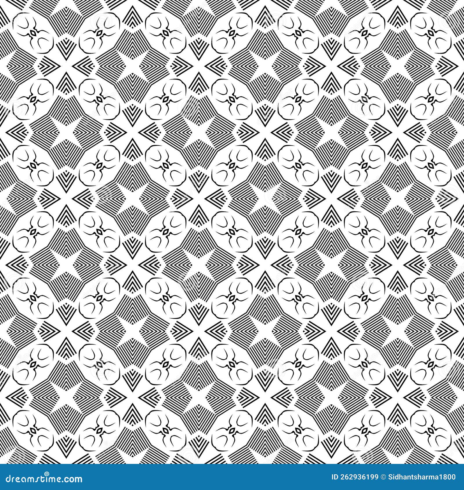 Vector Black Black Repeated Design on White Background Vector ...