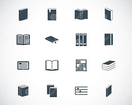 Vector black book icons stock illustration. Illustration of bookstore ...
