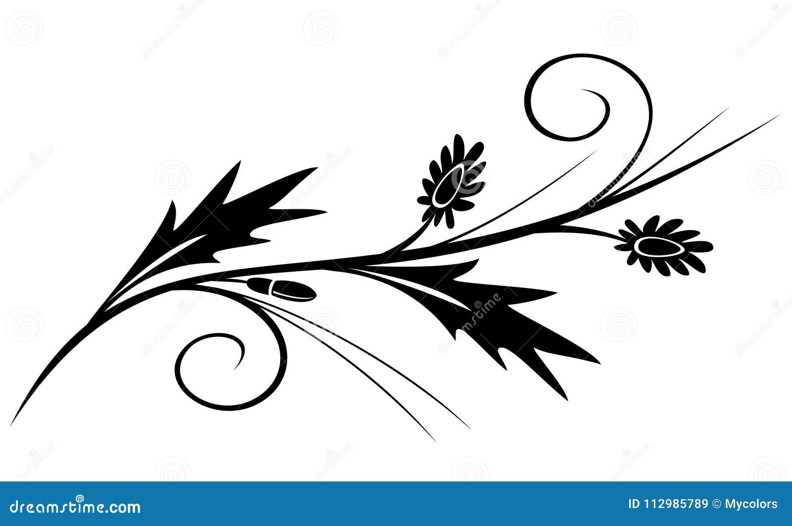 Vector Black Branch for Design Stock Vector - Illustration of ...