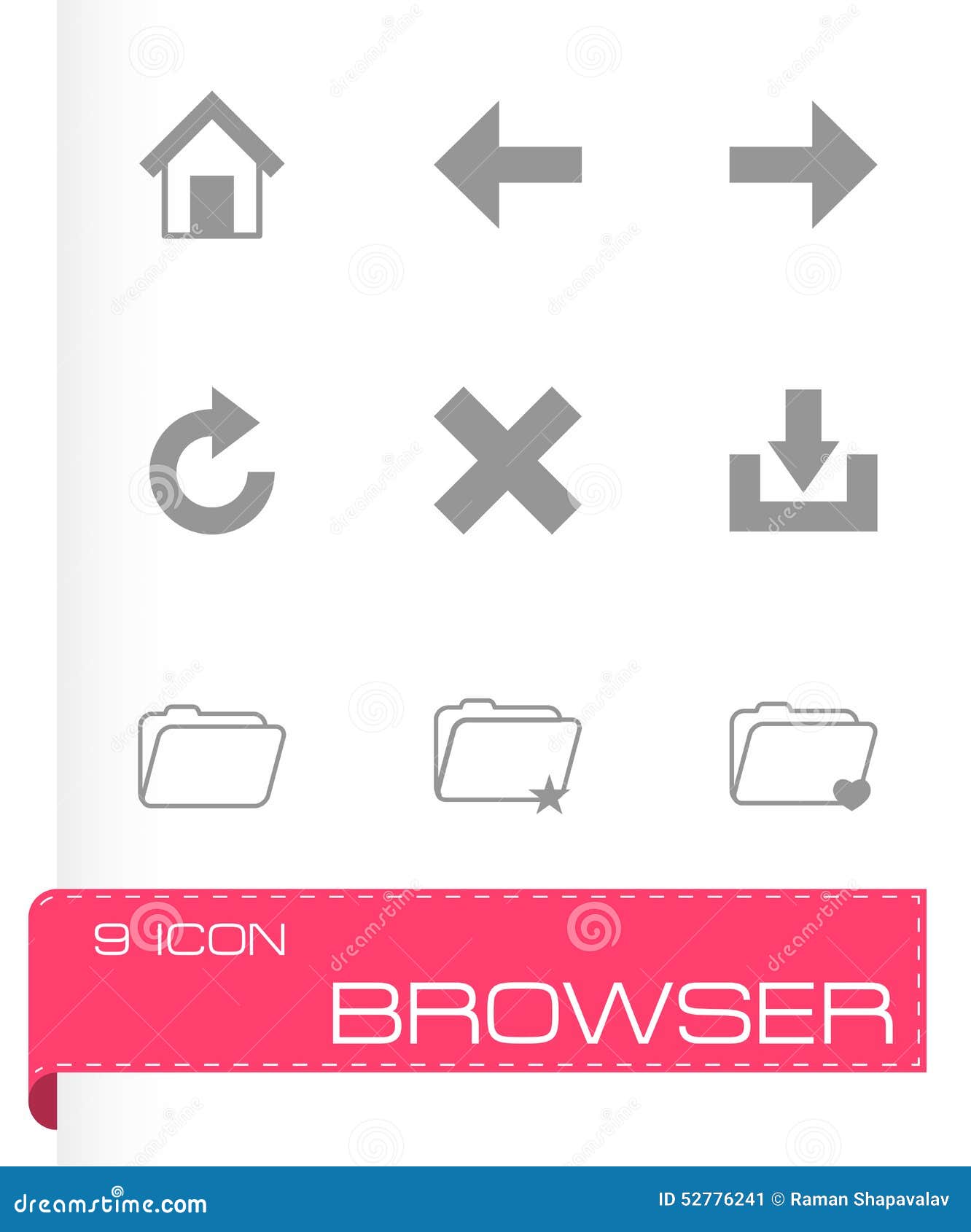 Vector Black Browser Icon Set Stock Vector - Illustration of screen ...