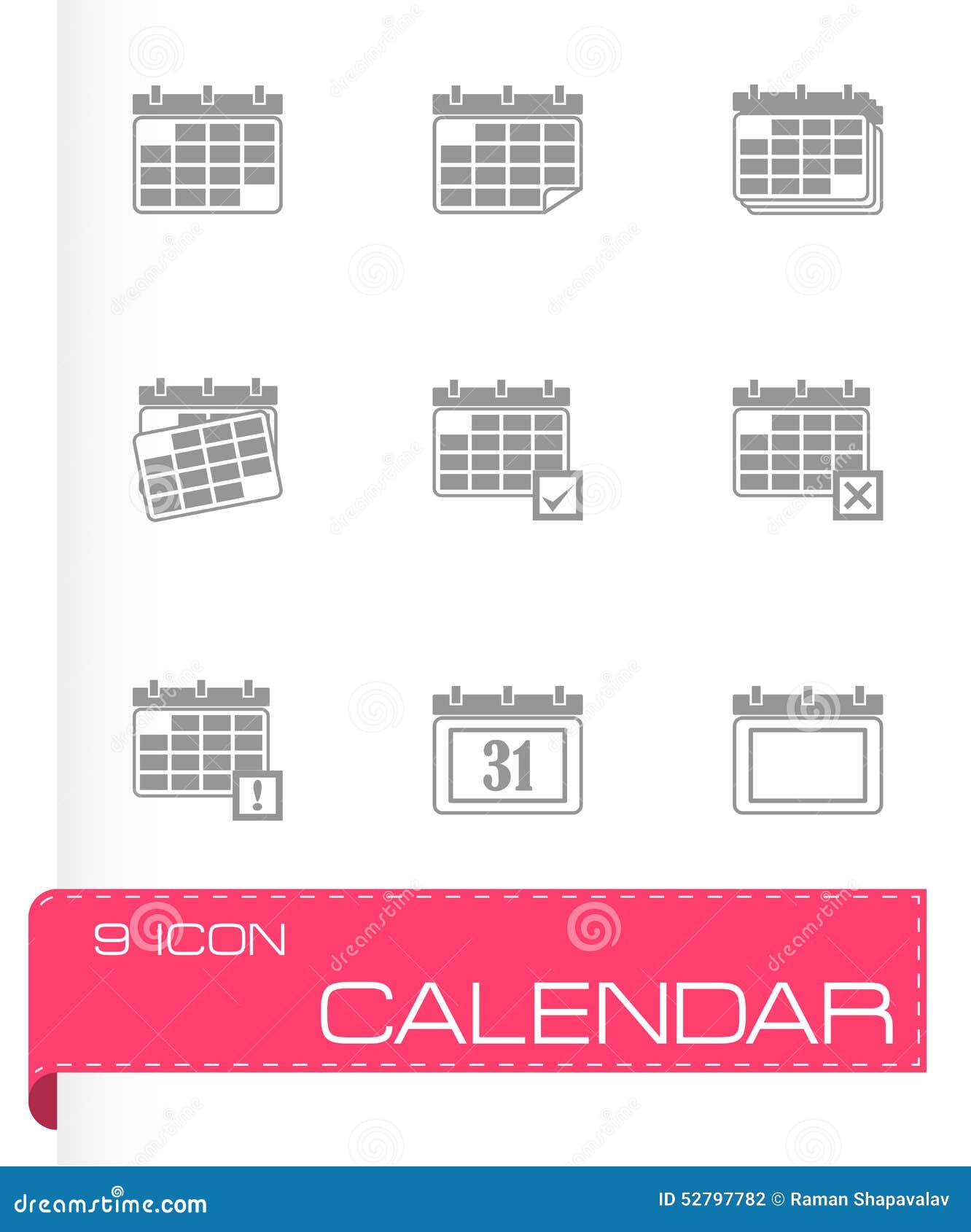 Black Calendar And Clock Icon On Beige Background. Schedule ...