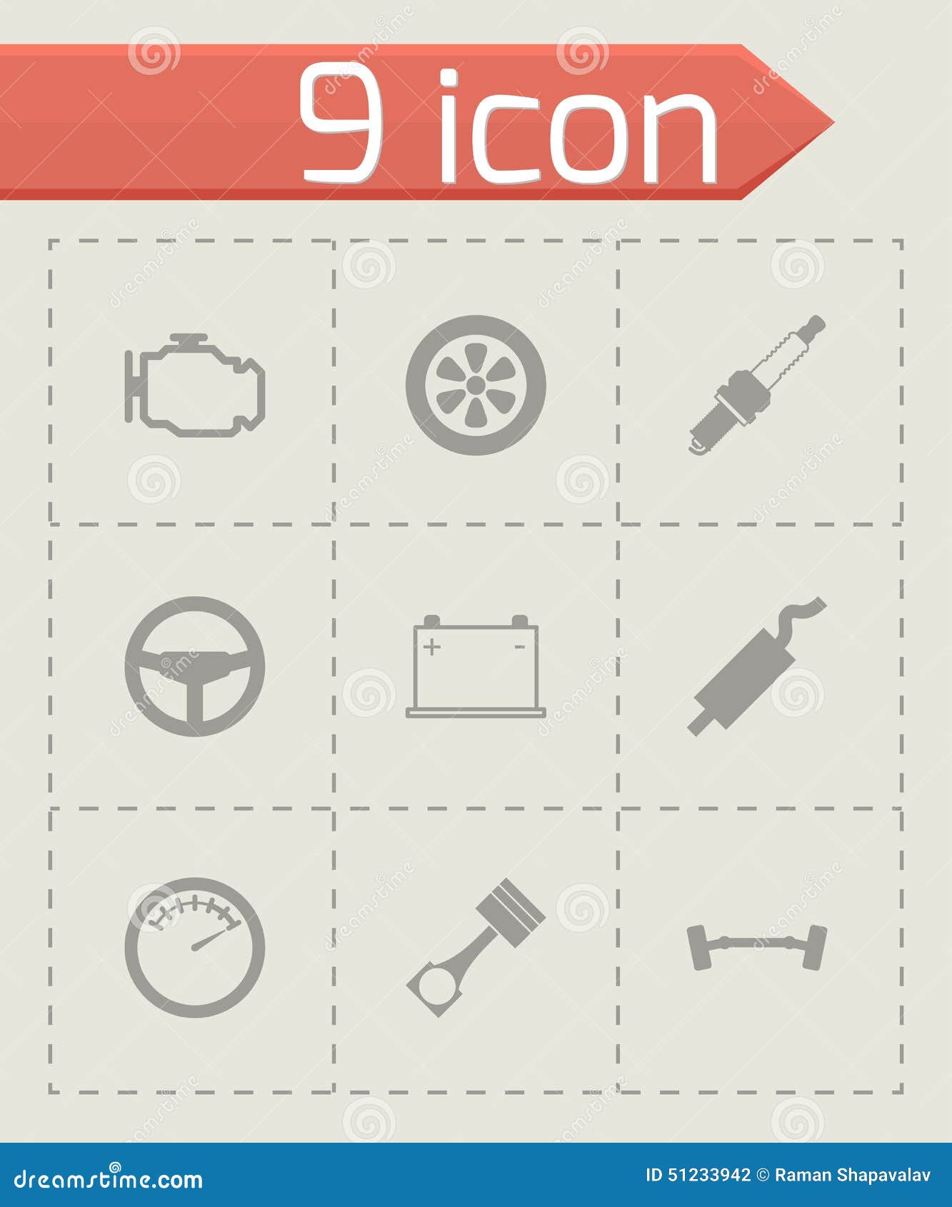 Car Parts Icon, Auto Parts Label, Sports Car Silhouette Vector ...