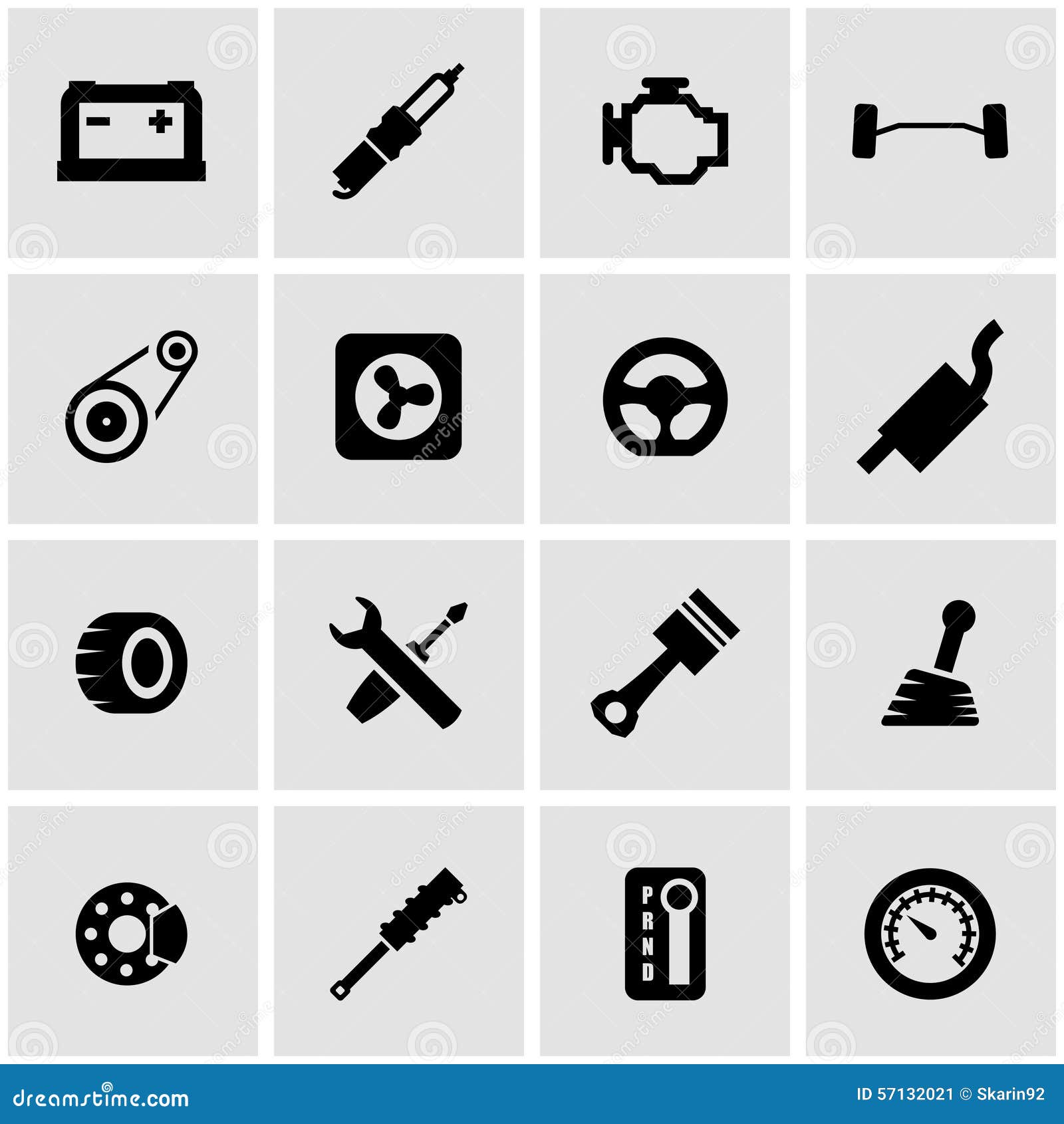 Car Parts Icon, Auto Parts Label, Sports Car Silhouette Vector ...