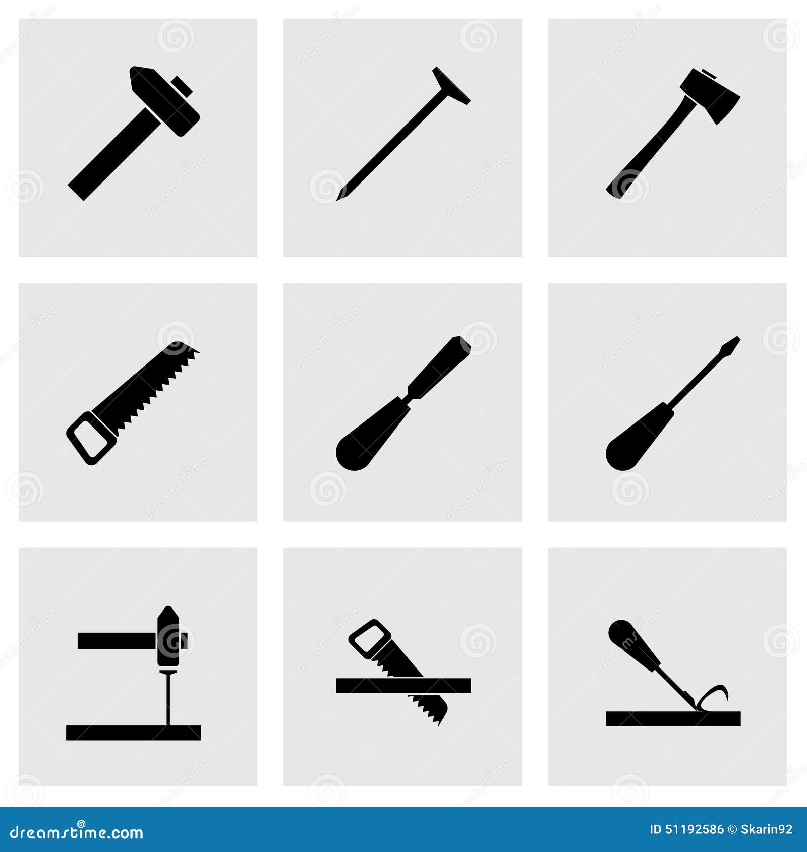 Carpentry Icon In Different Style Vector Illustration. Two Colored And ...