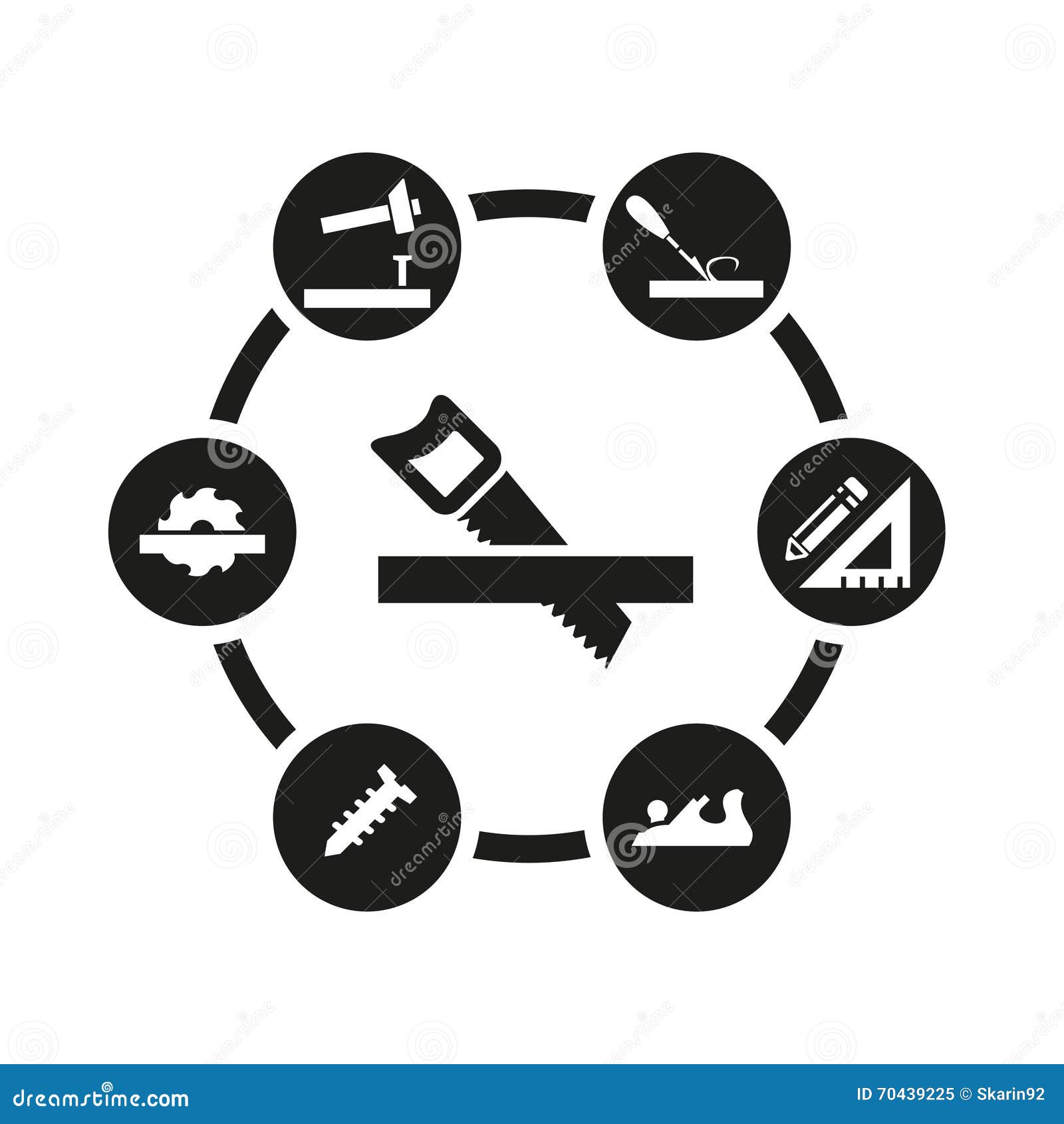 Carpentry Icon In Different Style Vector Illustration. Two Colored And ...
